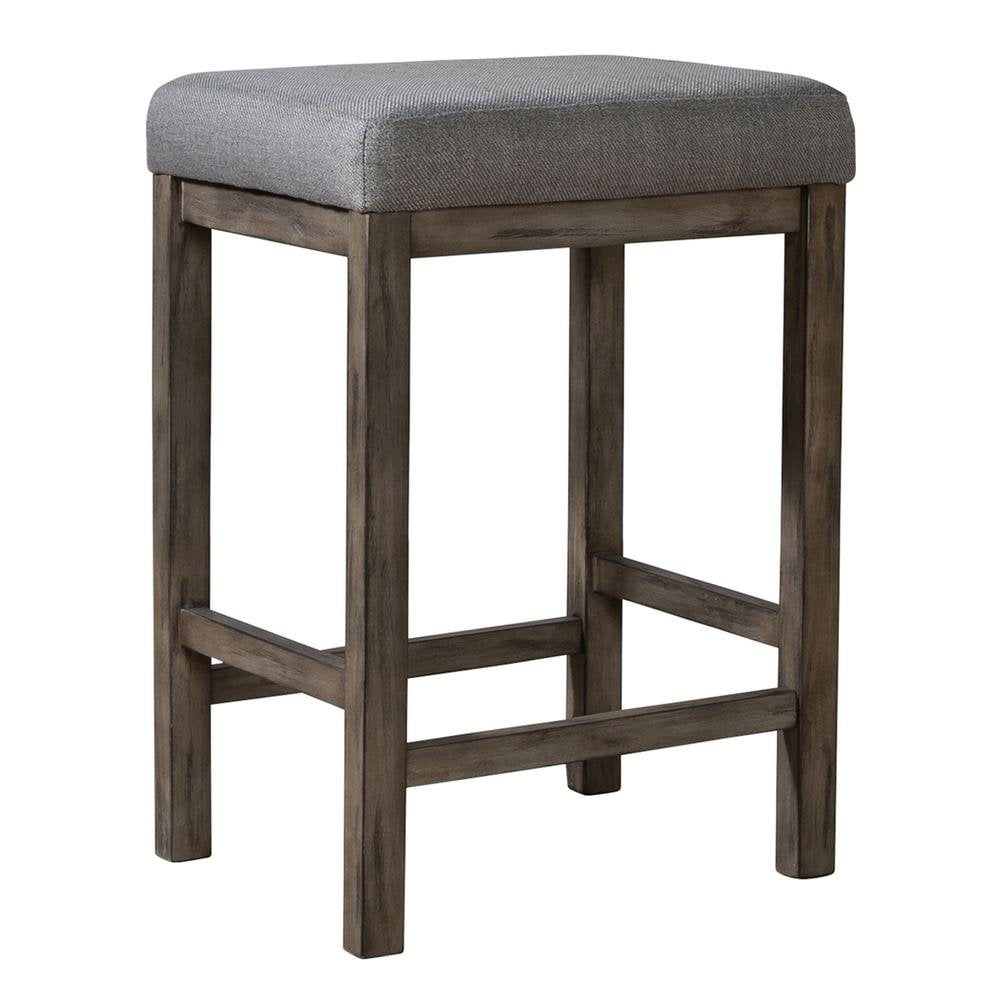 Starlight Canyon Home Gray Upholstered Stool for Vanity, Small Vanity ...