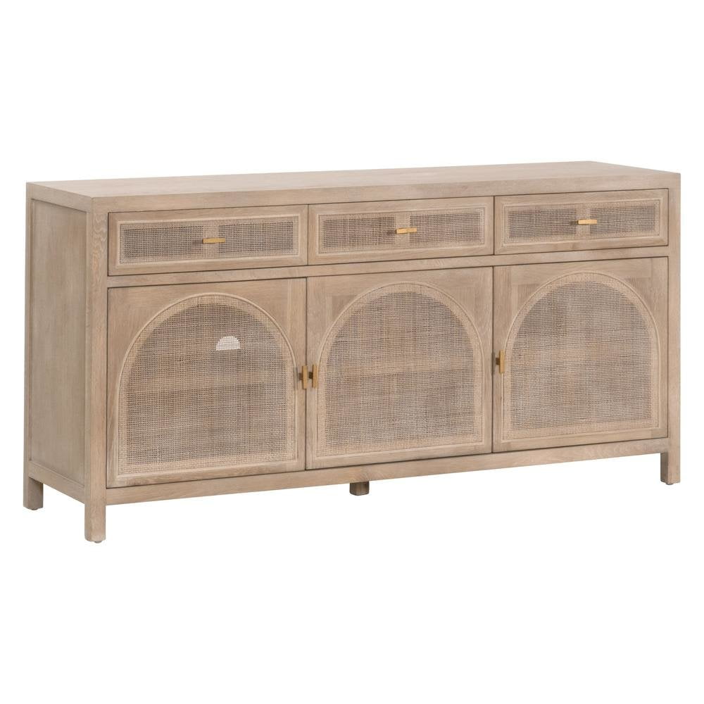 Starlight Canyon Home Gray Wood Buffet Cabinet – Bar Cabinet with ...