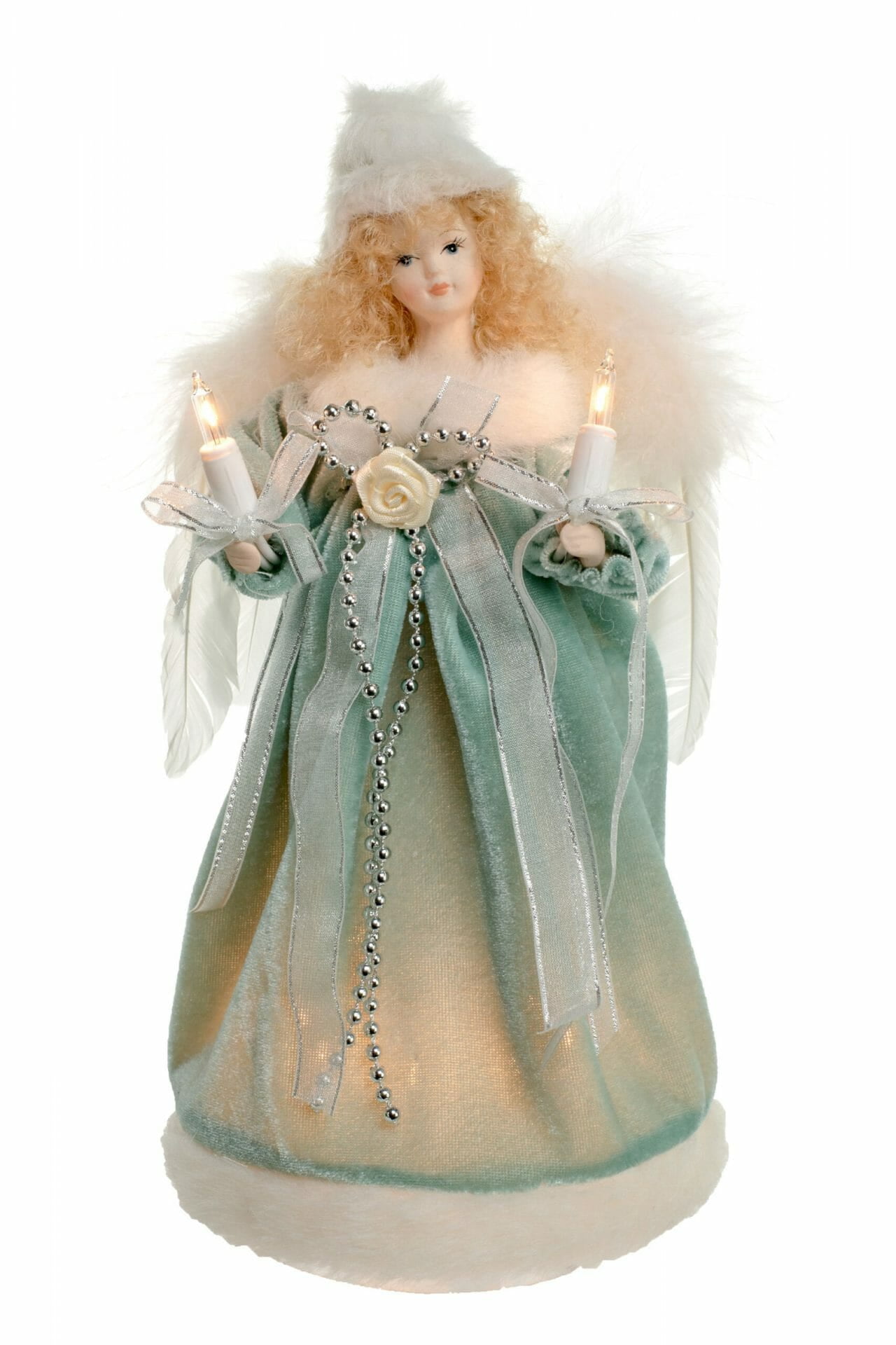 Starlight Collection, Blue Fabric Small 10-Light Angel Tree topper ...