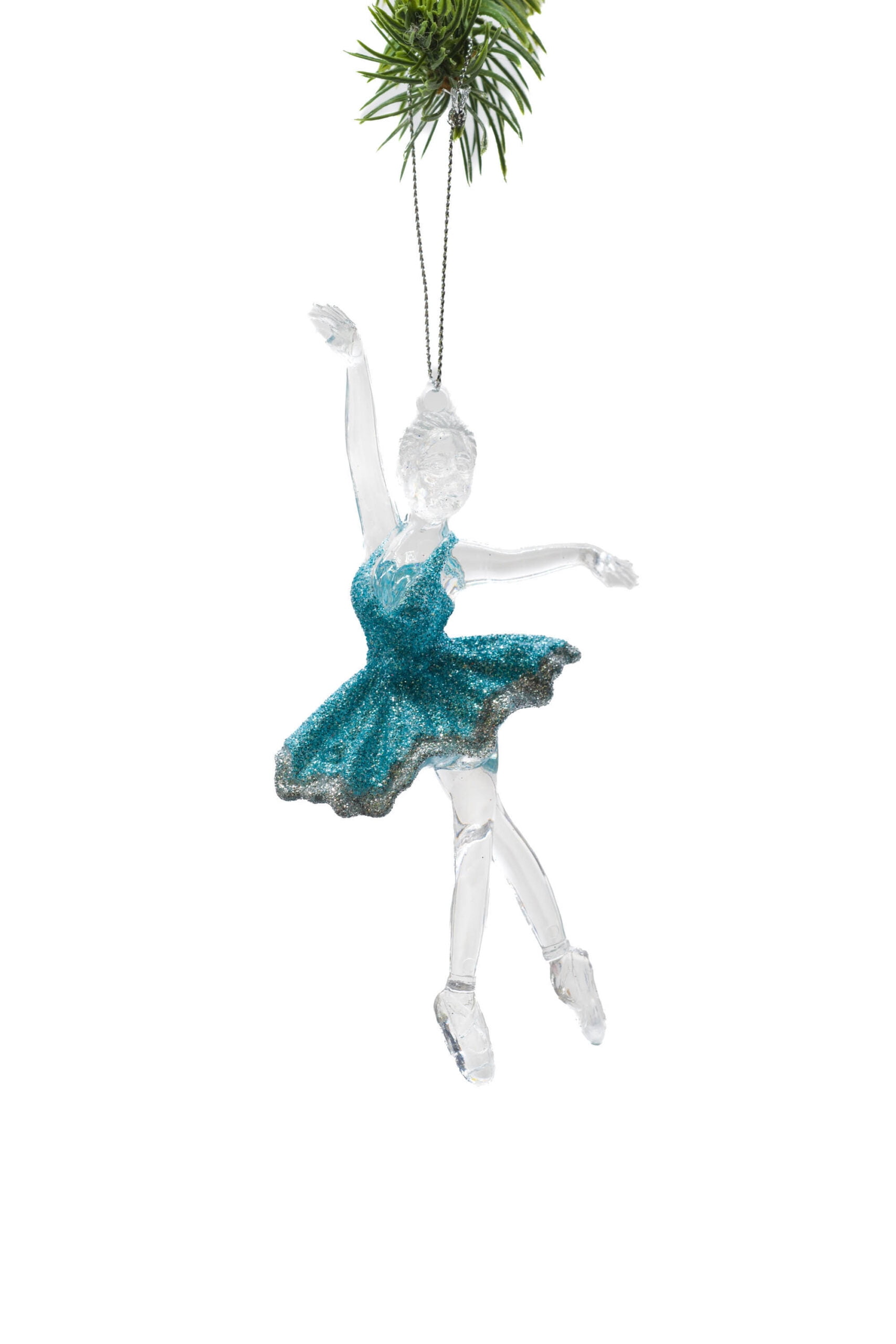 Starlight Collection, Clear Plastic Hanging Ballerina Ornament with ...