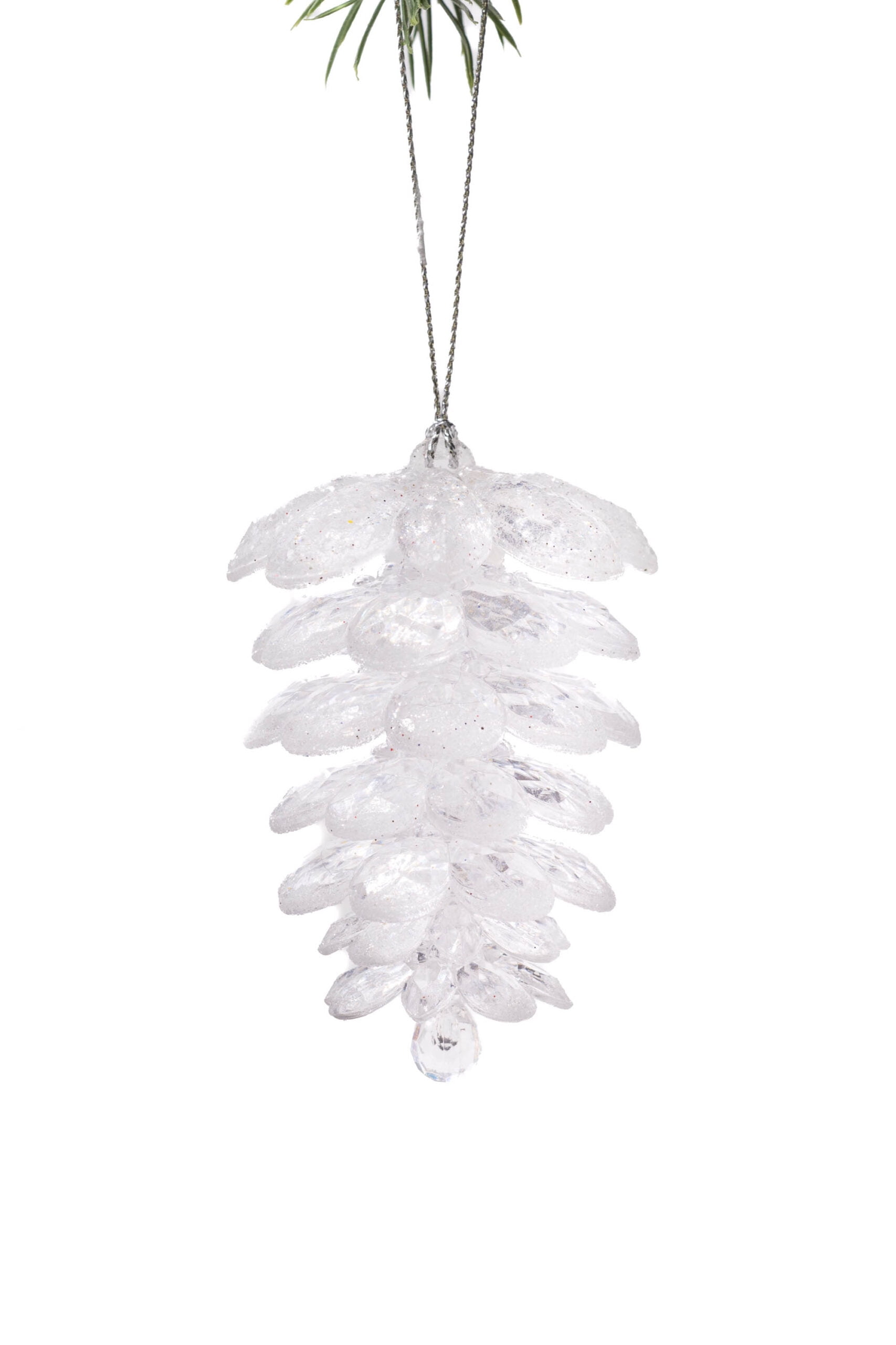 Starlight Collection, Clear Plastic Sparkling Pinecone Ornament (Pack ...