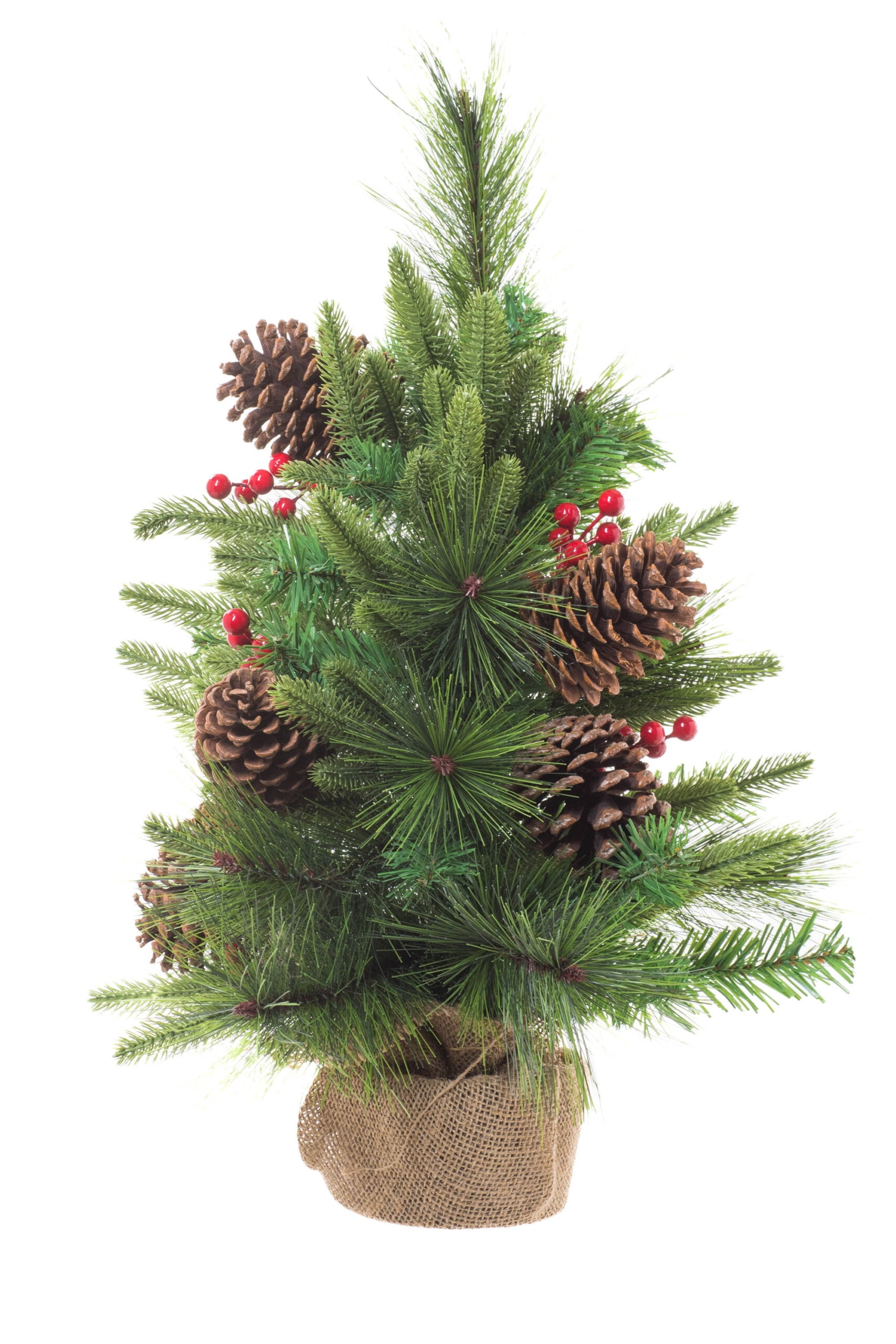 Starlight Collection, Green PVC Mixed Pine Table Top Trees with ...