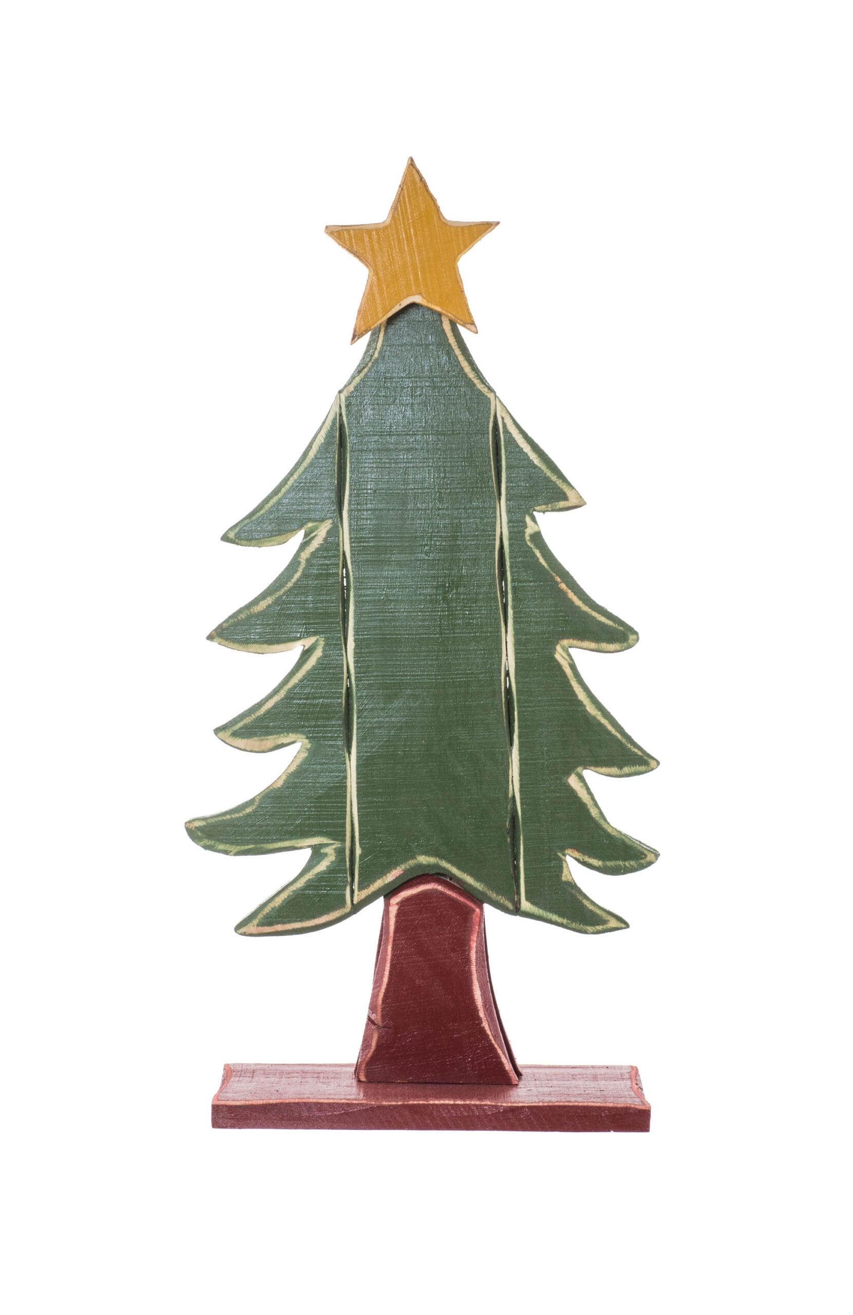 Starlight Collection, Green/Red Wooden Standing Antique Rustic ...