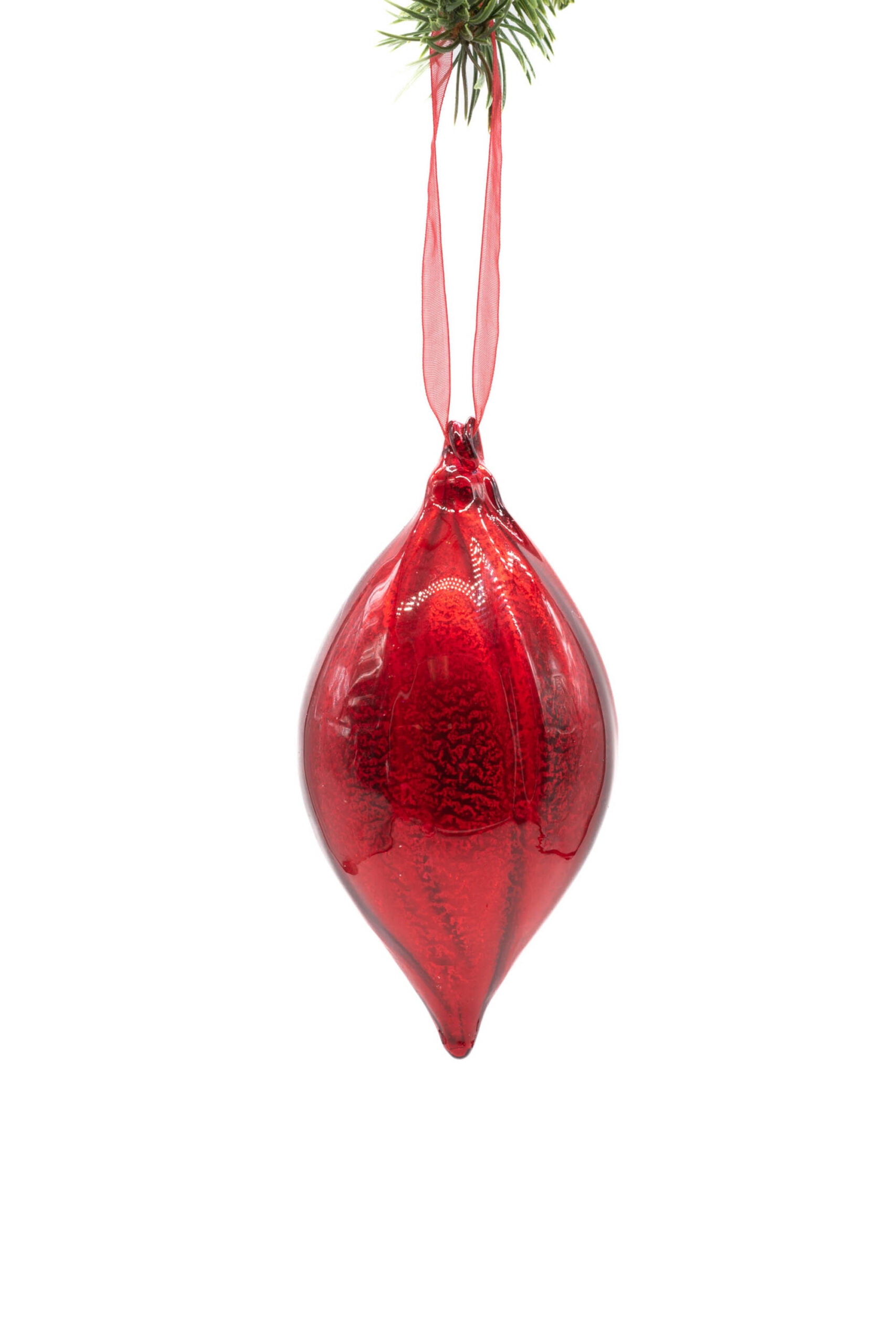 Starlight Collection, Red Glass Hanging Drop Ornament (Pack of 3 ...