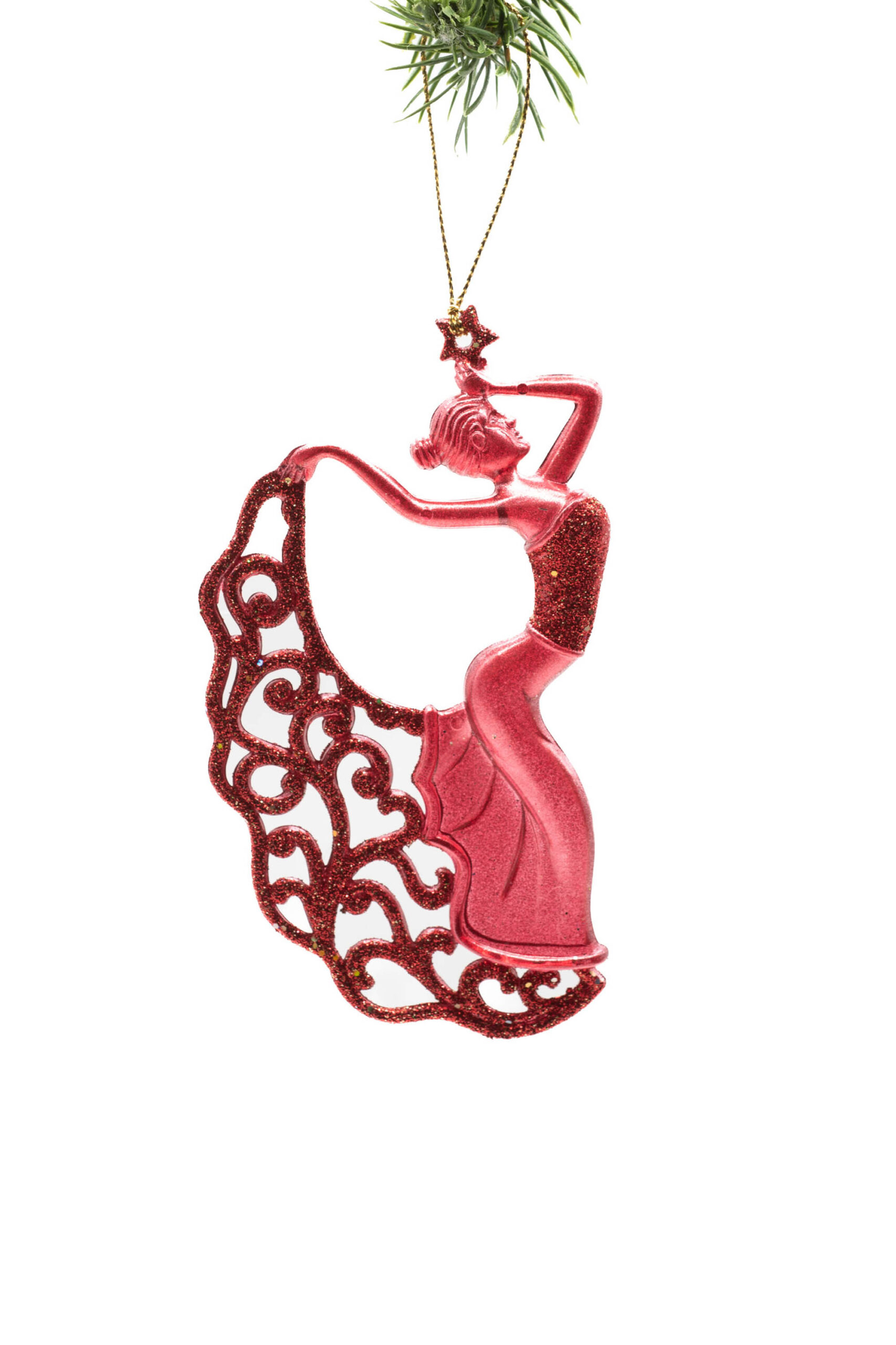 Starlight Collection, Red Plastic Hanging Dancer Ornament with ...