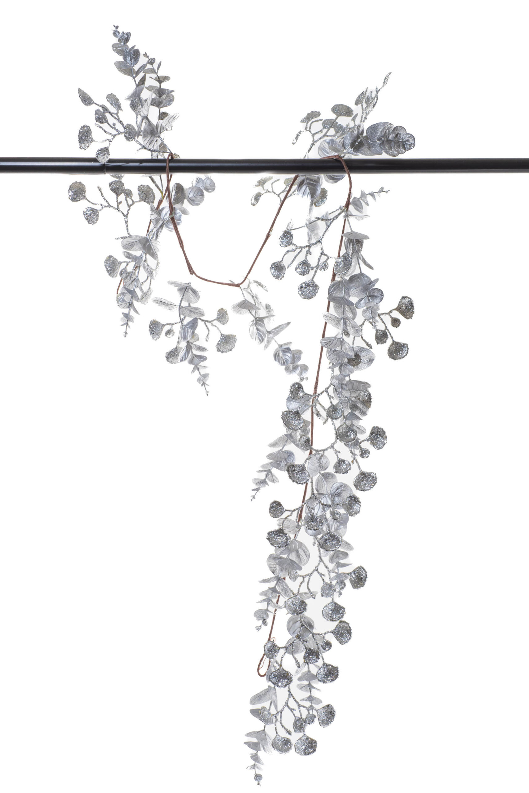 Starlight Collection, Silver Plastic Slightly Glittered Eucalyptus ...