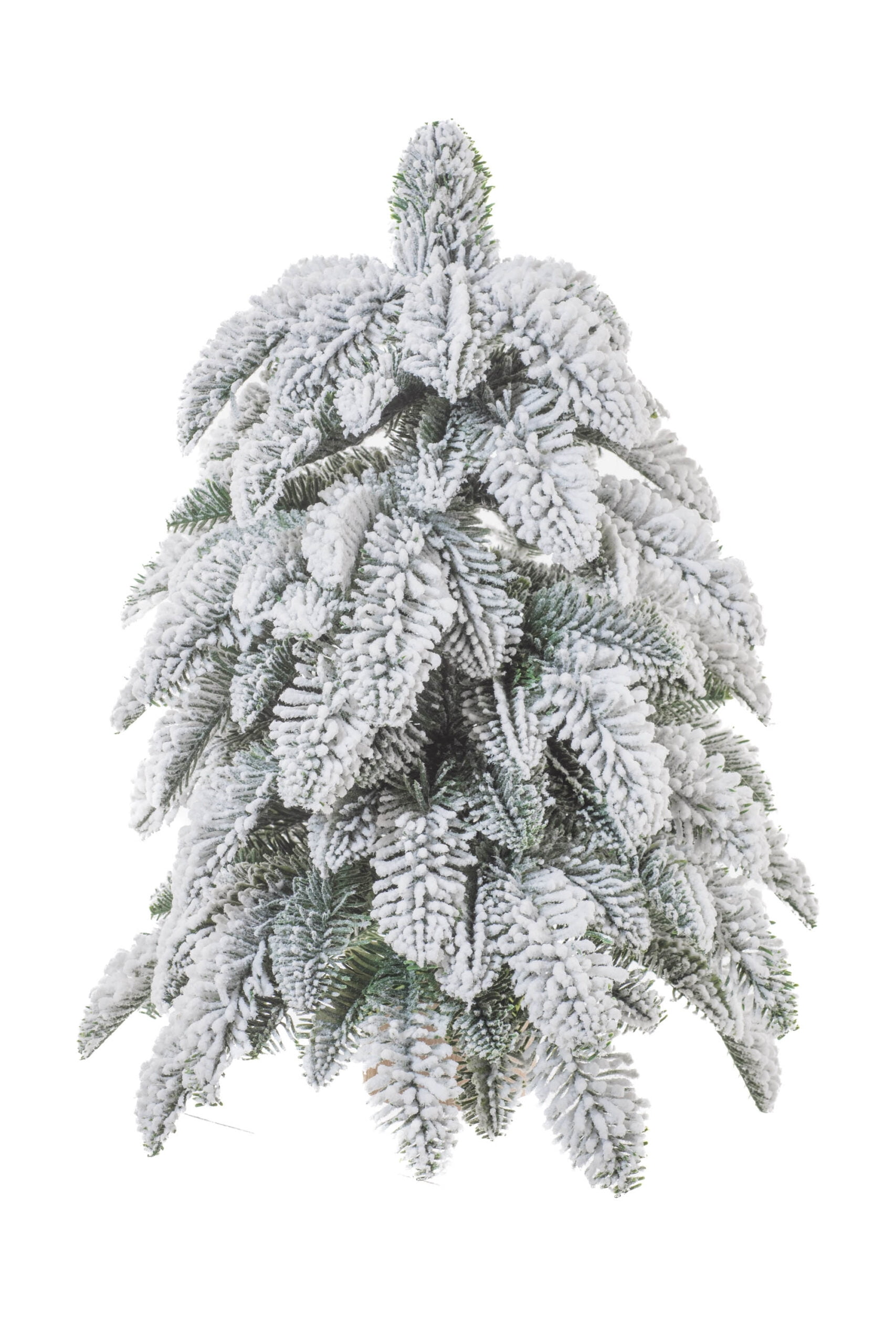 Starlight Collection, White/Green PE Weeping Frosted Evergreen Table ...
