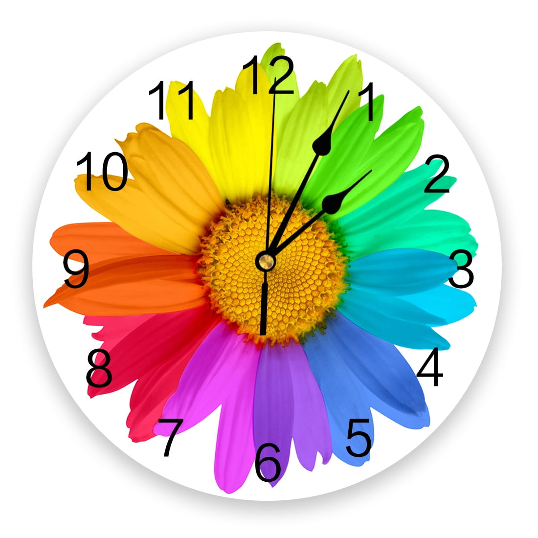 Starlight Dream Round Wall Clock Acrylic Hanging Silent Time Clock Home ...