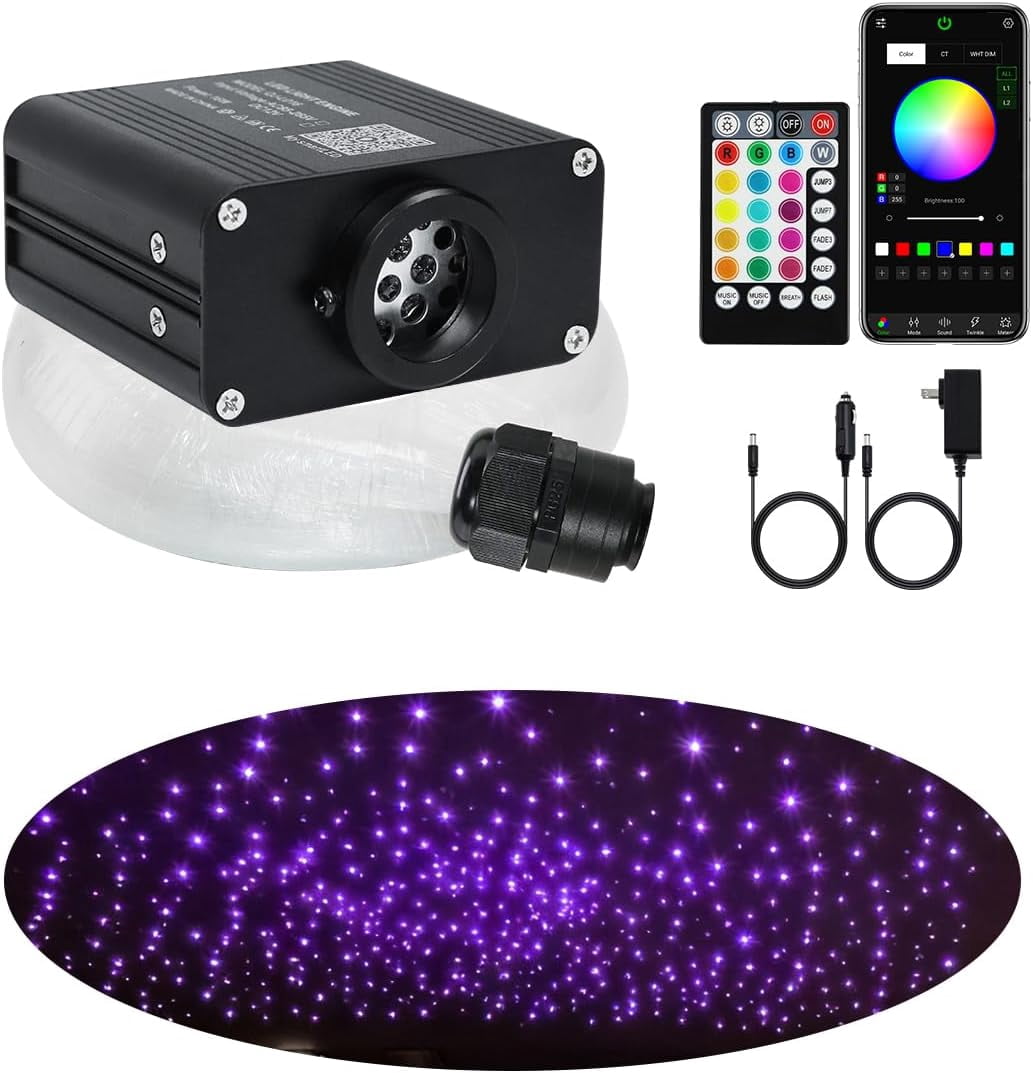 Starlight Headliner Kit 400 count Twinkle 0.03in(6.5ft/2m) with Meteor ...