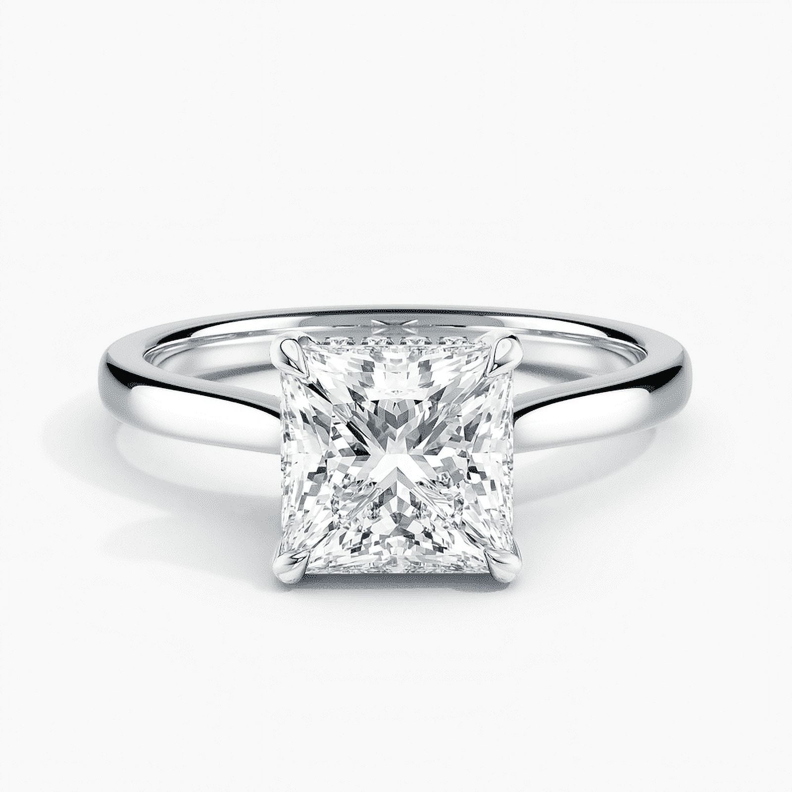 Starlight Jewel 14K White Gold Plated Wedding Ring - 1.75 Ct Princess ...