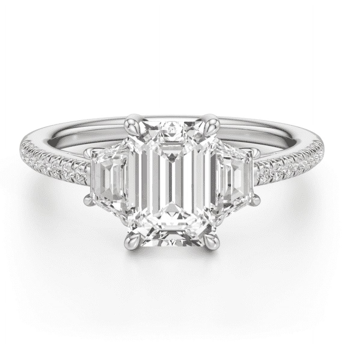 Starlight Jewel 1.81 Ct Emerald Cut Engagement Rings - 14K White Gold ...