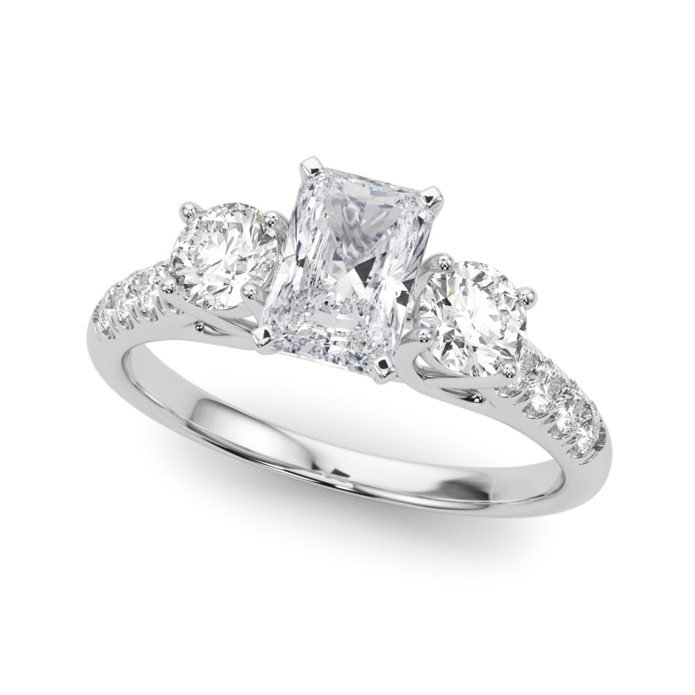 Starlight Jewel 1.92 Ct Radiant Cut Solitaire Engagement Ring with ...