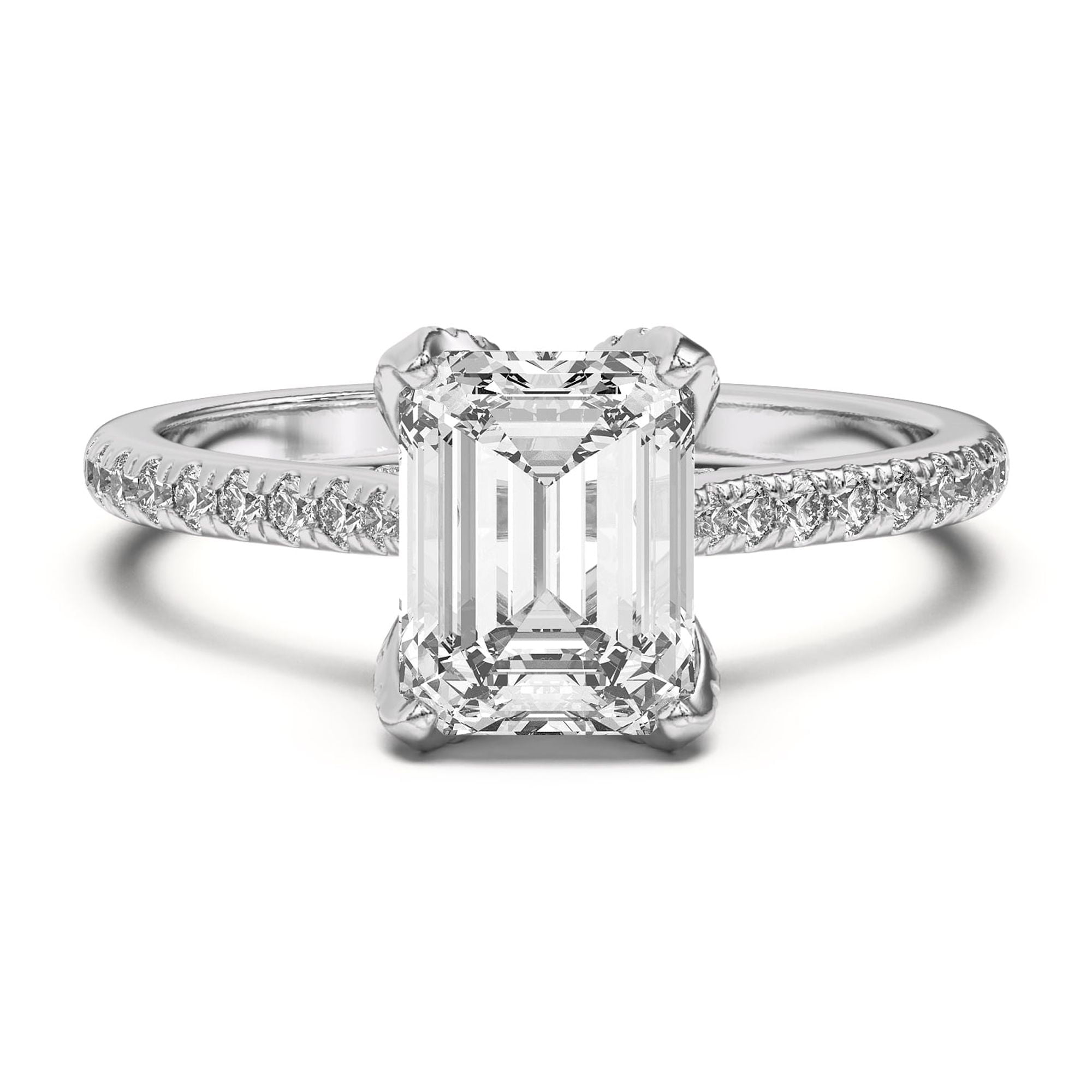Starlight Jewel 14K White Gold Plated Engagement Ring - 1.38 Ct Lab ...