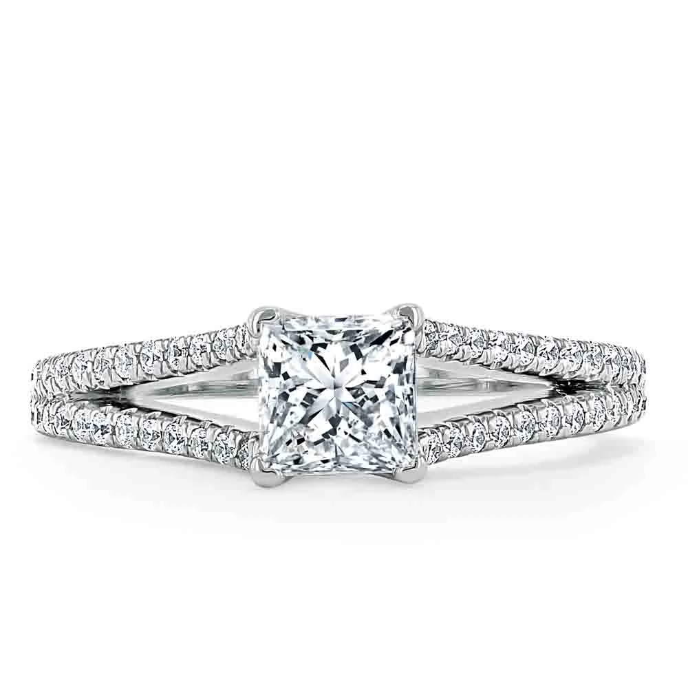 Starlight Jewel 14K White Gold Over Ring - 1.8 Ct Princess Cut Diamond ...