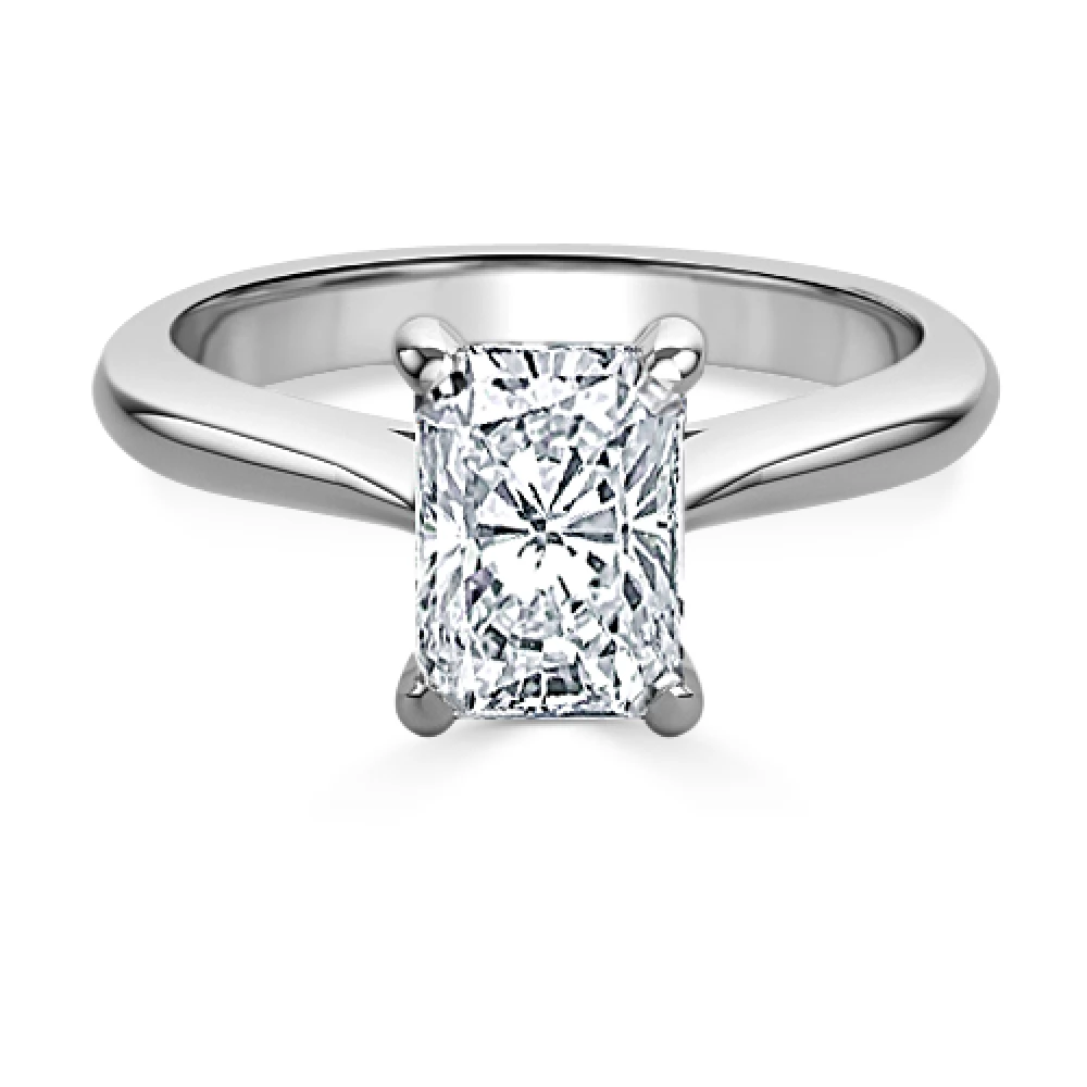 Starlight Jewel 14K White Gold Over Ring - Princess Cut 1.9 Ct Diamond ...