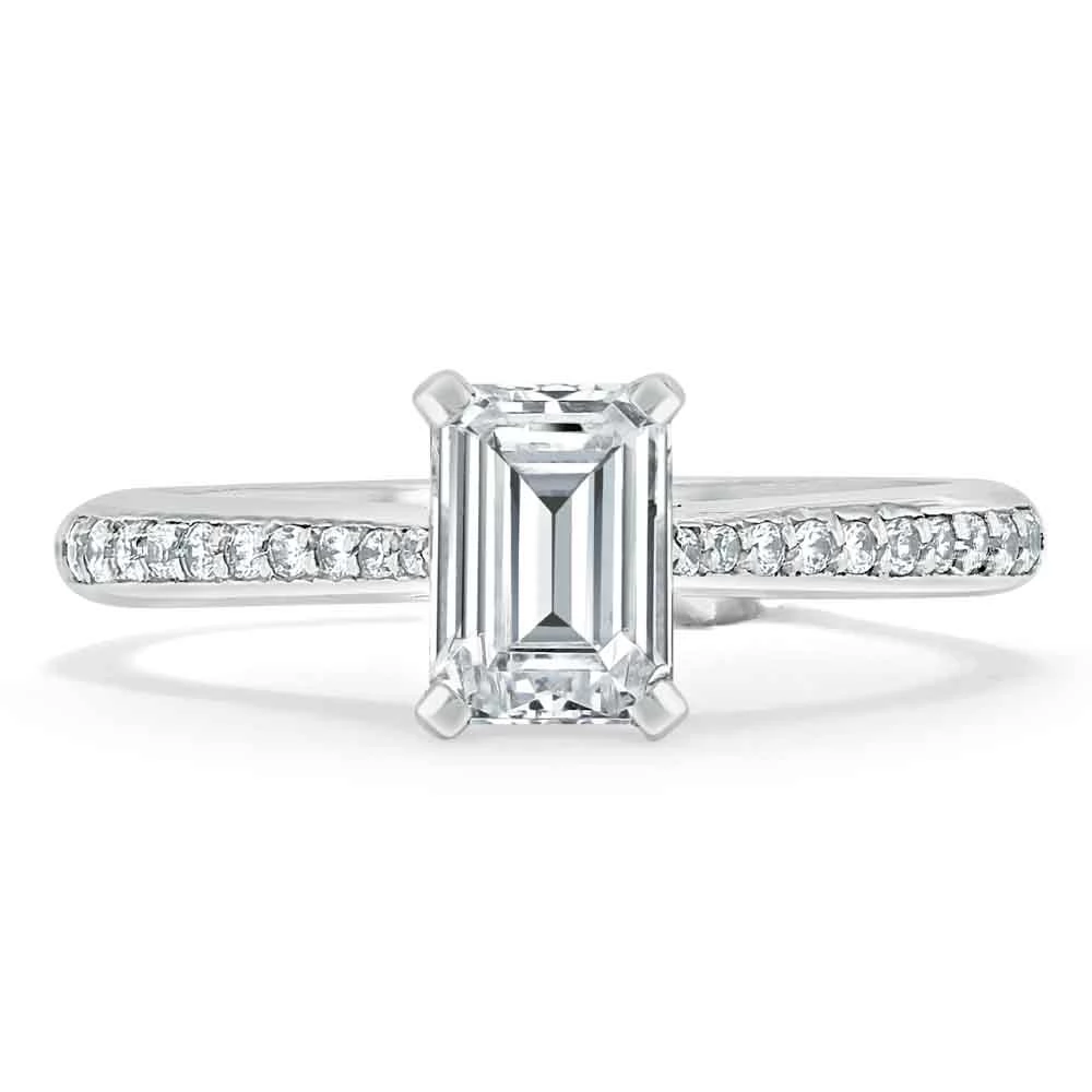 Starlight Jewel 1.95 Ct Emerald Cut Diamond Rings - 14K White Gold ...