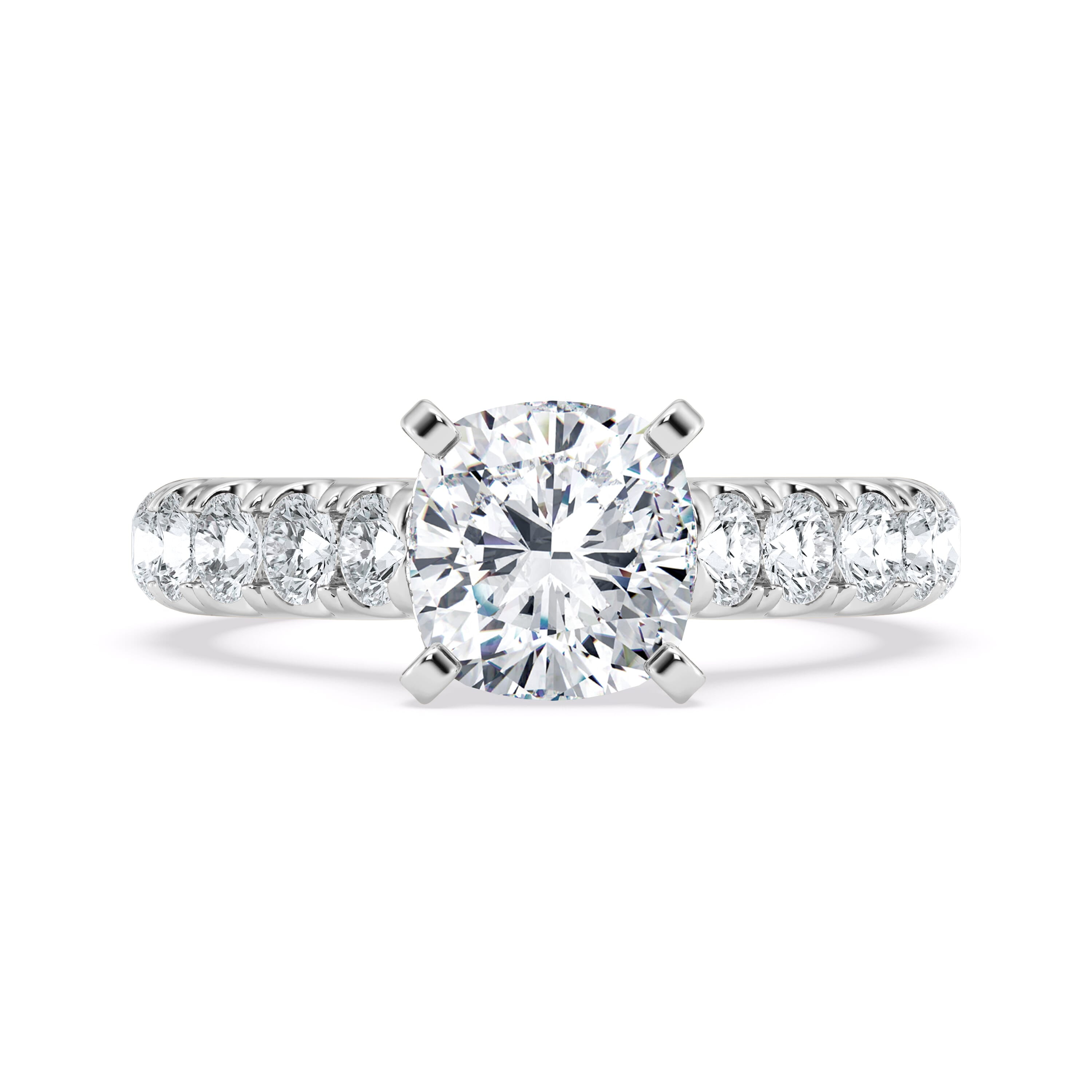 Starlight Jewel 2.02 Ct Cushion Cut Lab Diamond Engagement Ring ...