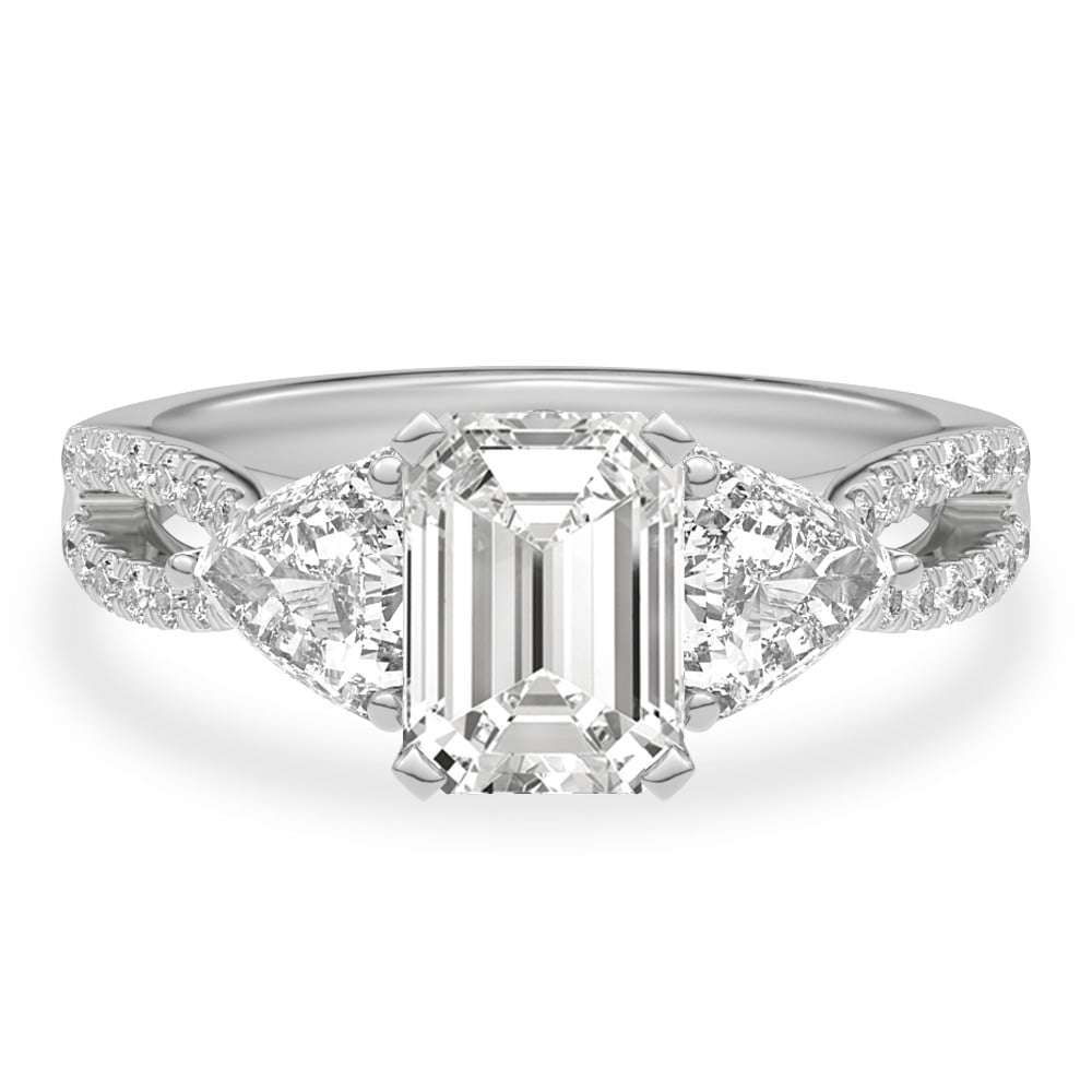 Starlight Jewel 2.02 Ct Emerald Cut Engagement Ring - Lab-Created ...