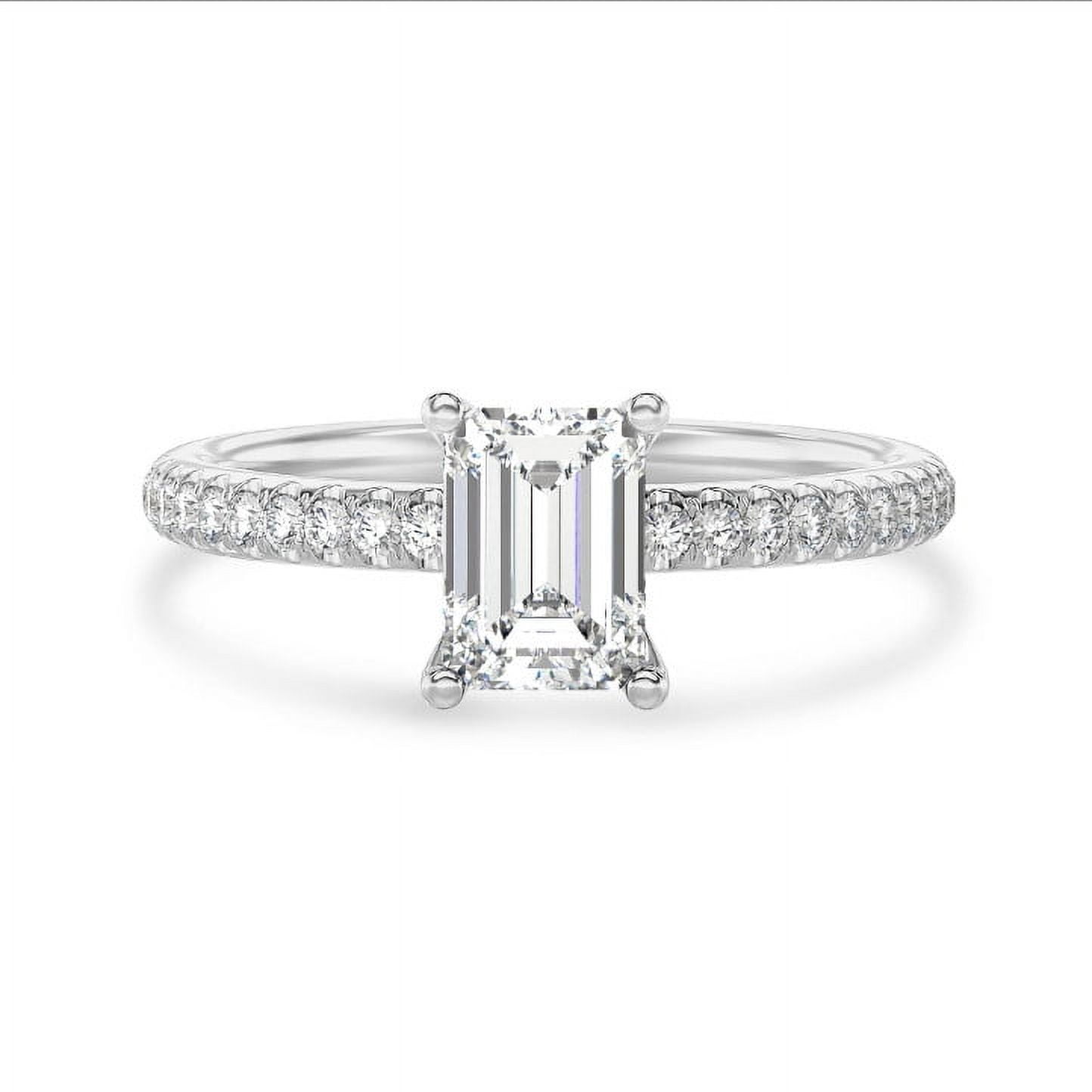 Starlight Jewel 2.02 Ct Emerald Cut Lab Created Diamond Ring - 14K ...