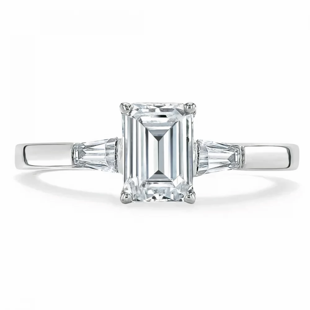 Starlight Jewel 14K White Gold Plated Engagement Ring for Her - 2.14 Ct ...