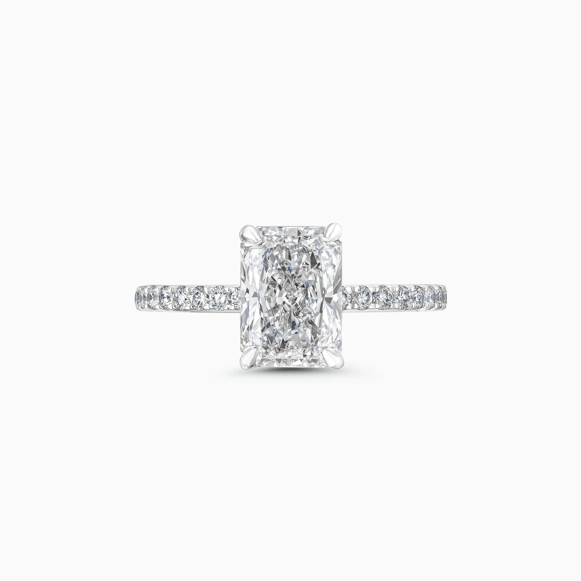 Starlight Jewel 14K White Gold Plated Ring for Her - 2.14 Ct Prong Set ...