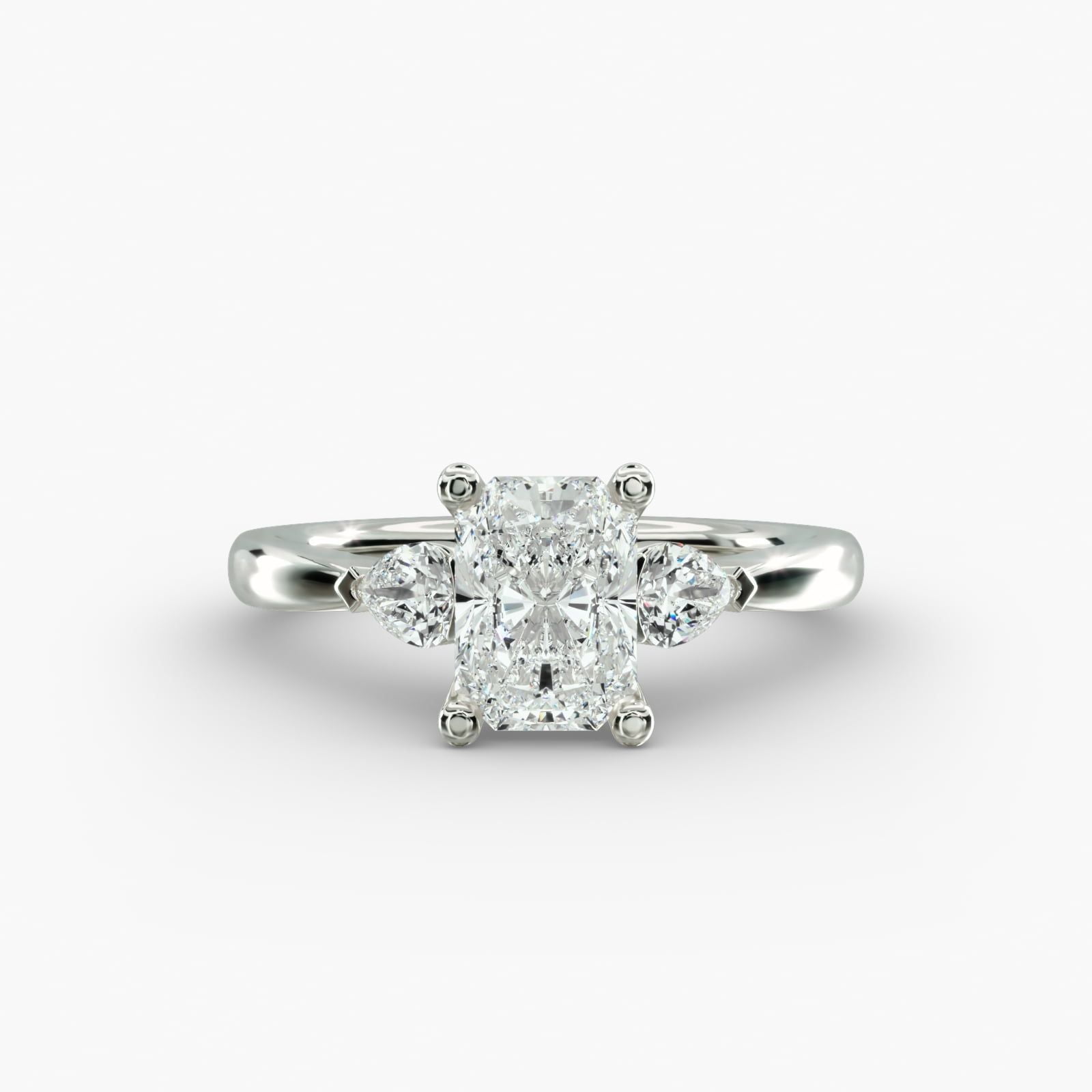 Starlight Jewel 2.2 Ct Radiant Cut Diamond Ring for Her - 14K White ...