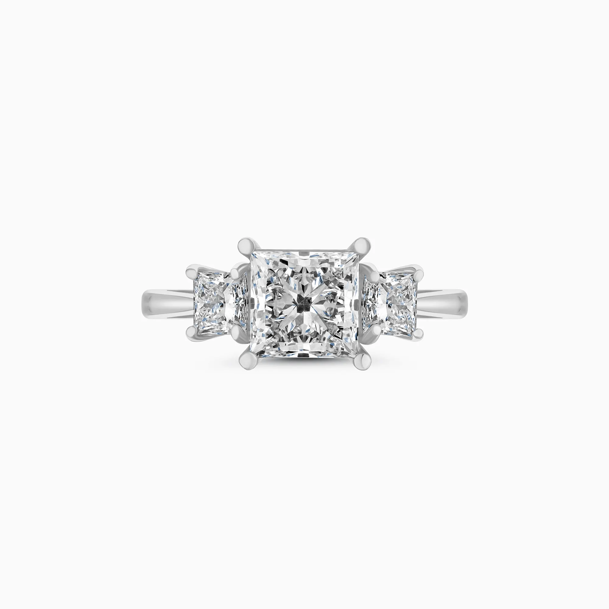 Starlight Jewel 14K White Gold Plated Wedding Ring - 2.24 Ct Princess ...
