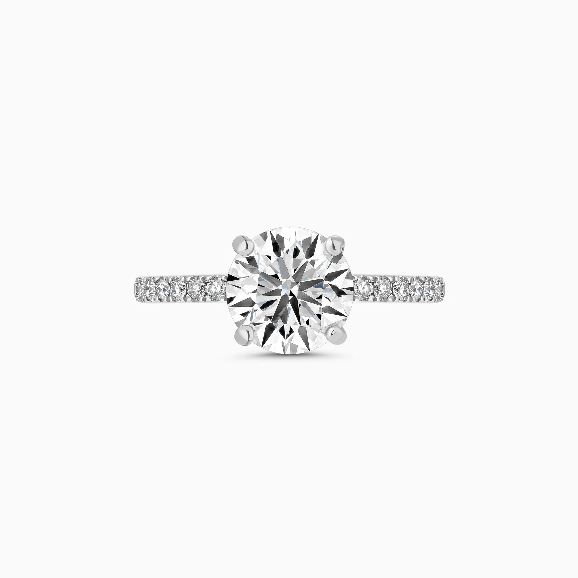 Starlight Jewel Engagement Lab-Created Diamond Ring - 14K White Gold ...