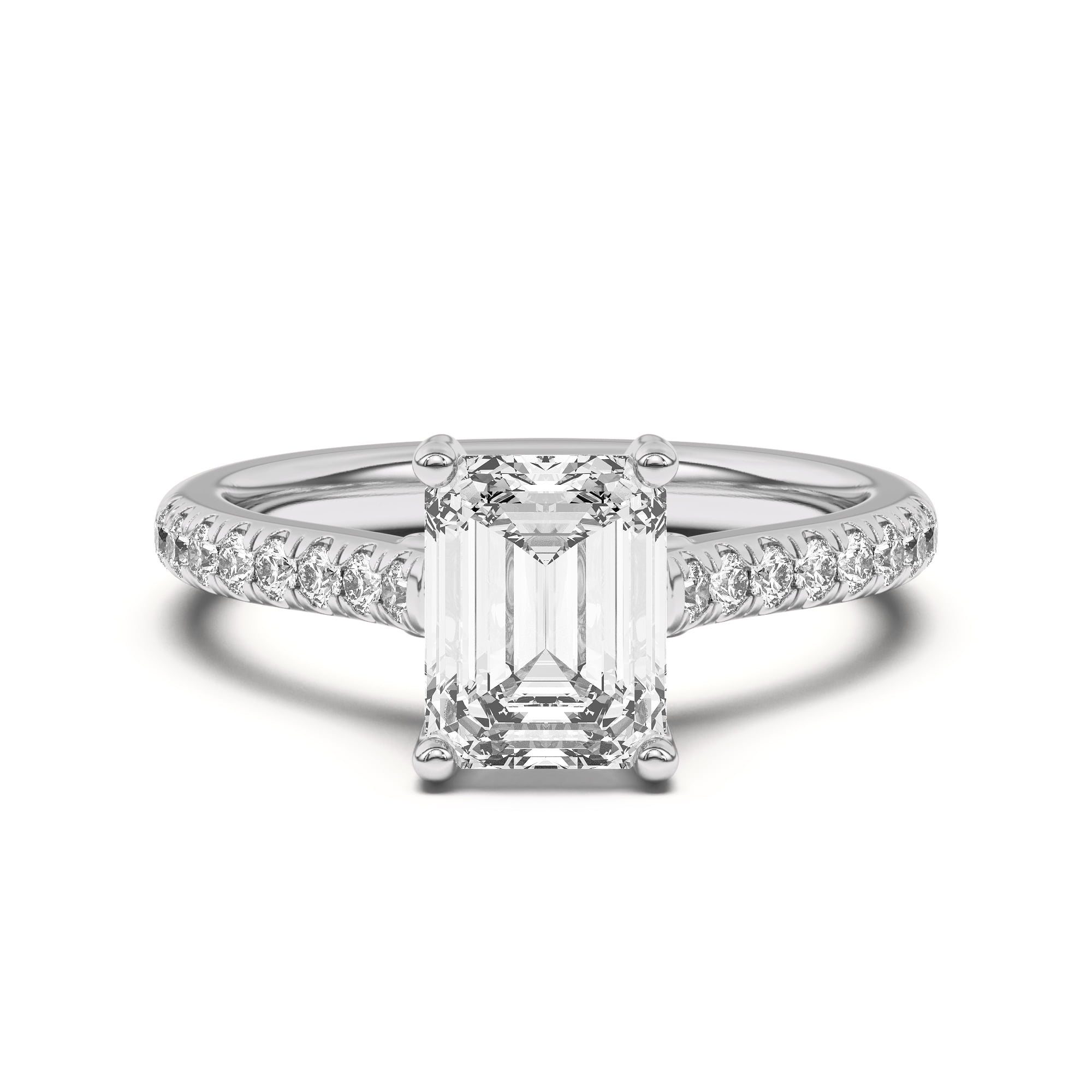 Starlight Jewel Emerald Cut 1.49 Ct Lab Created Diamond Ring ...