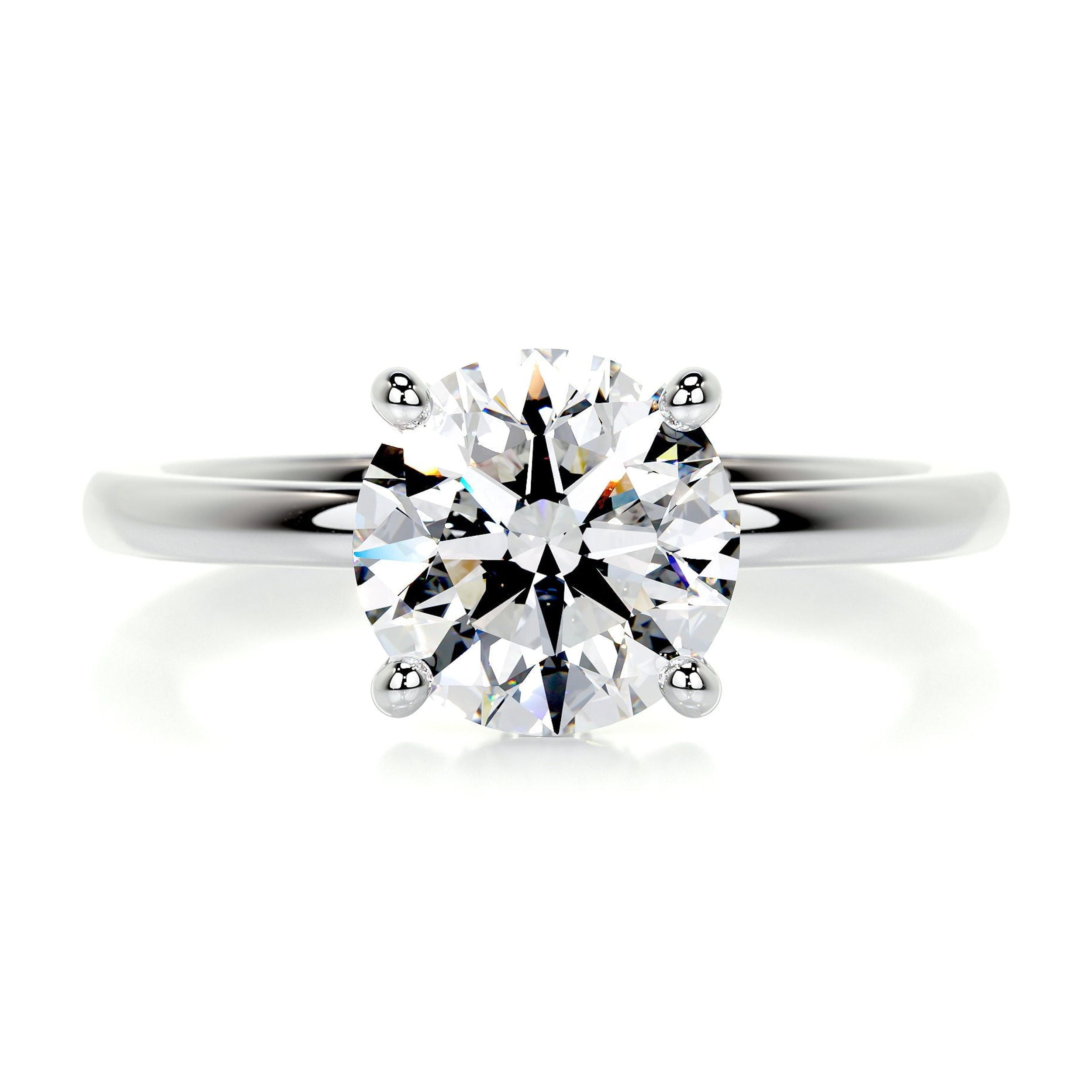 Starlight Jewel Luxurious 2.1 Ct Round Cut Diamond Hidden Halo Ring ...