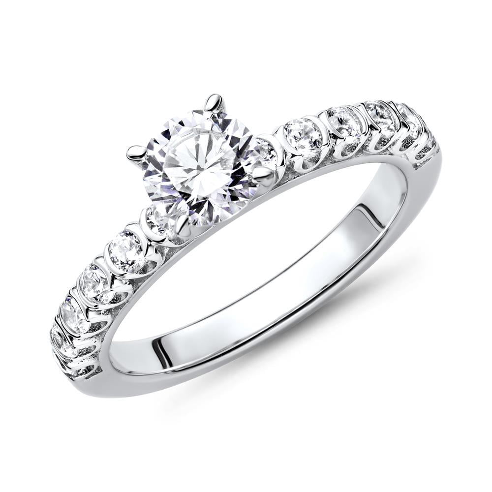 Starlight Jewel Timeless 2.1 Ct Round Cut Diamond Engagement Ring ...