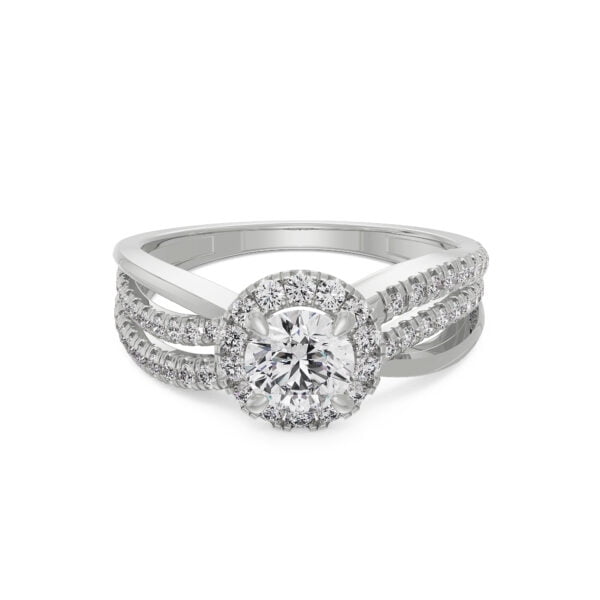 Starlight Jewelry 1.49 Ct Moissanite Engagement Ring - Round Cut in 14K ...