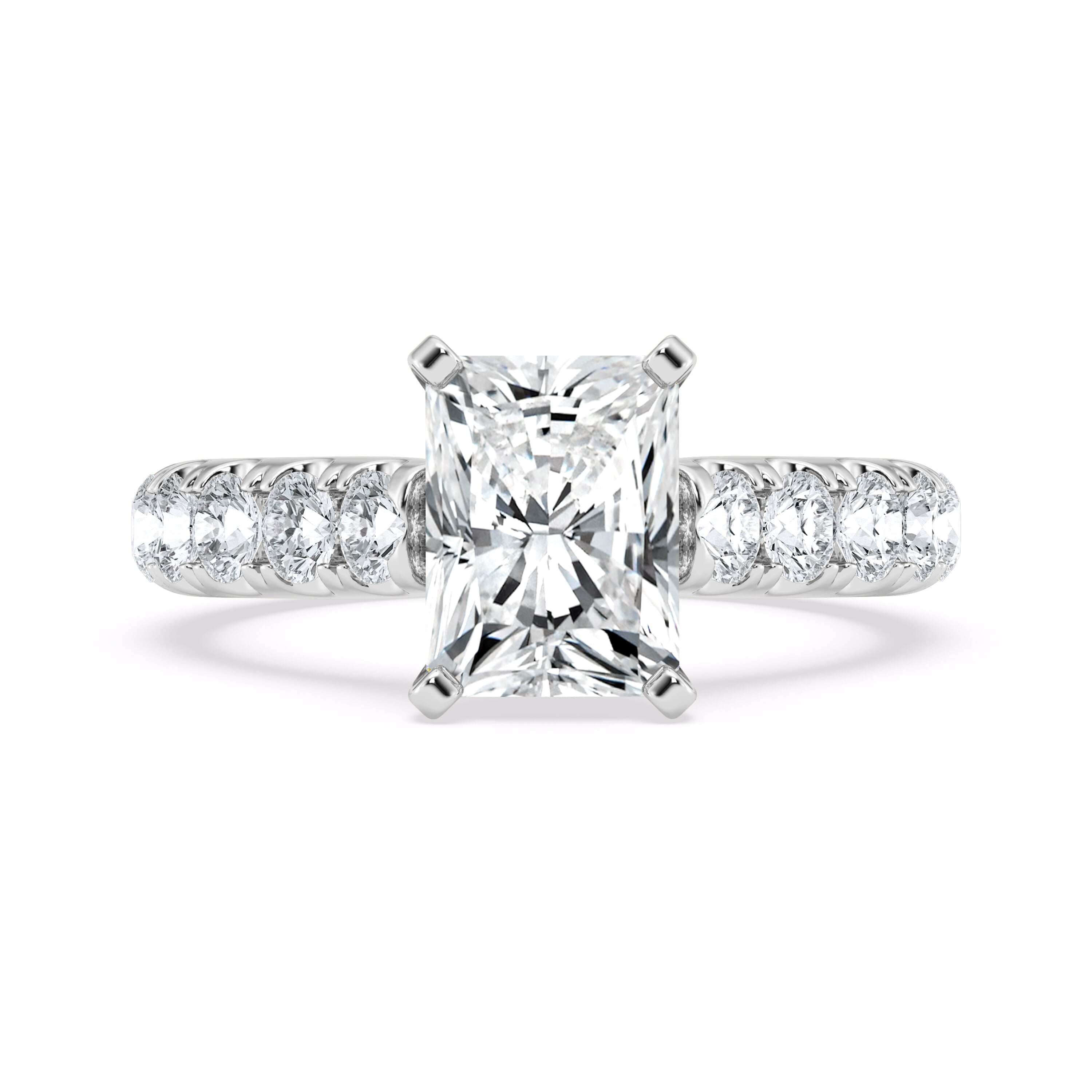 Starlight Jewelry 1.92 Ct Radiant Cut Moissanite Engagement Ring ...