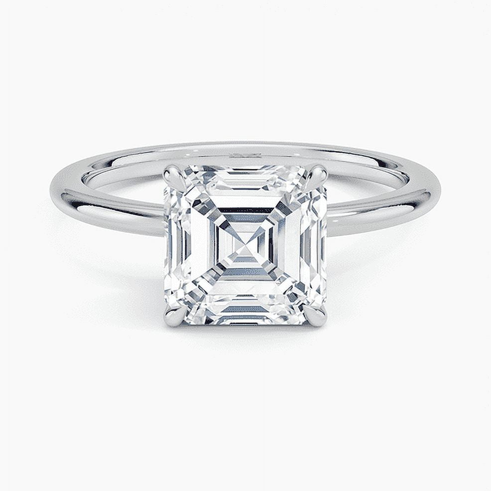 Starlight Jewelry 14K White Gold Plated Ring - 2.13 Ct Asscher Cut ...