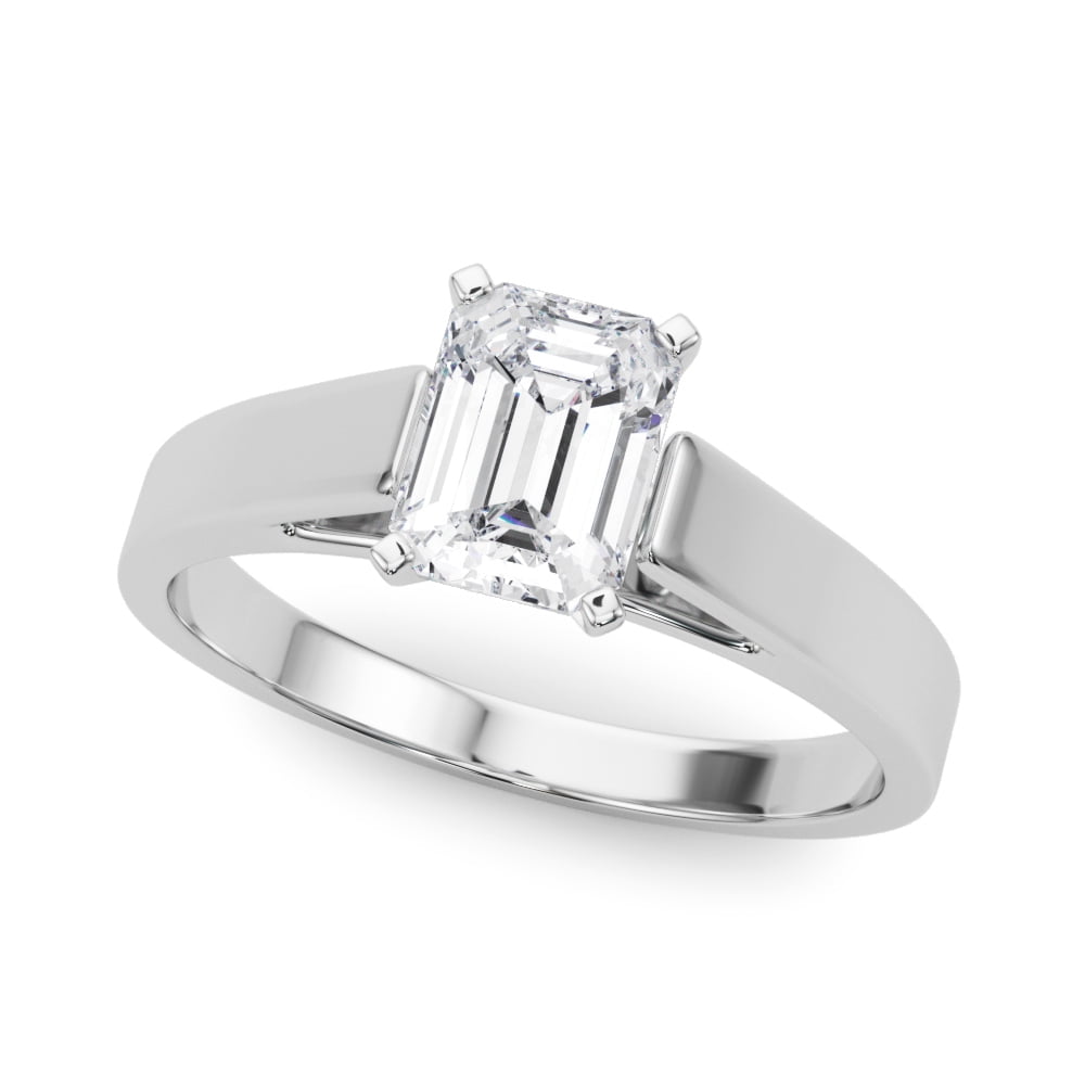Starlight Jewelry 2.13 Ct Emerald Cut Moissanite Solitaire Engagement ...
