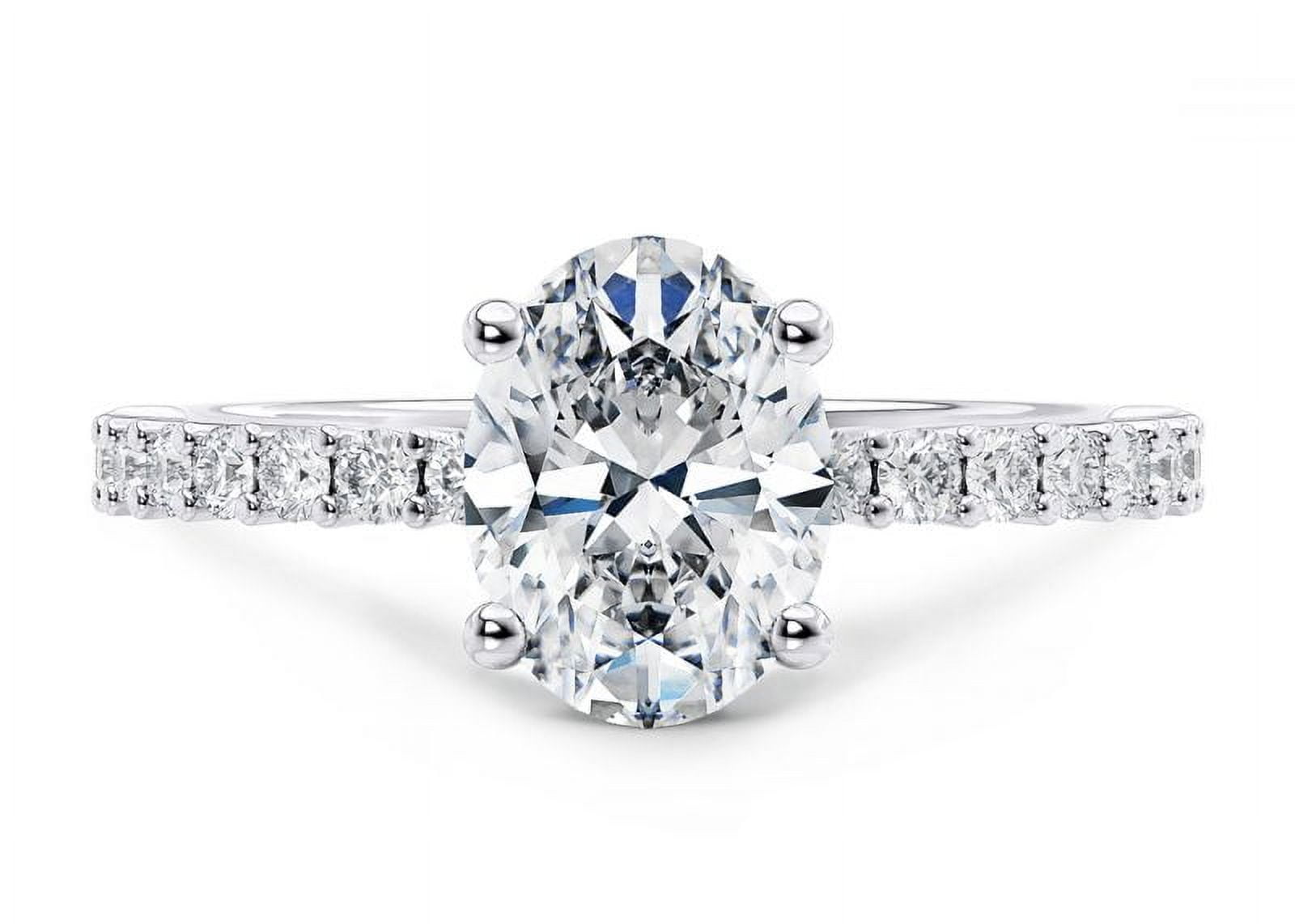 Starlight Jewelry 2.13 Ct Oval Cut Moissanite Engagement Ring - 14K ...