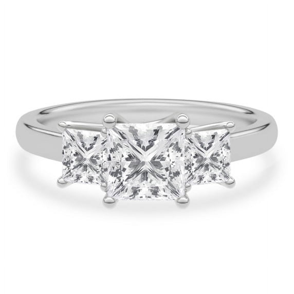 Starlight Jewelry 2.13 Ct Princess Cut Engagement Ring - 14K White Gold ...