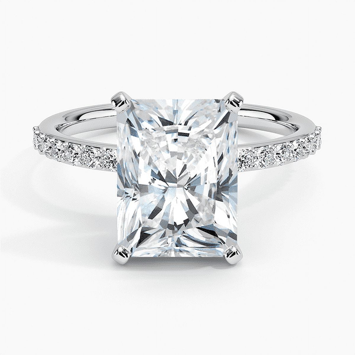 Starlight Jewelry 2.13 Ct Radiant Moissanite Ring - Elegant Engagement ...