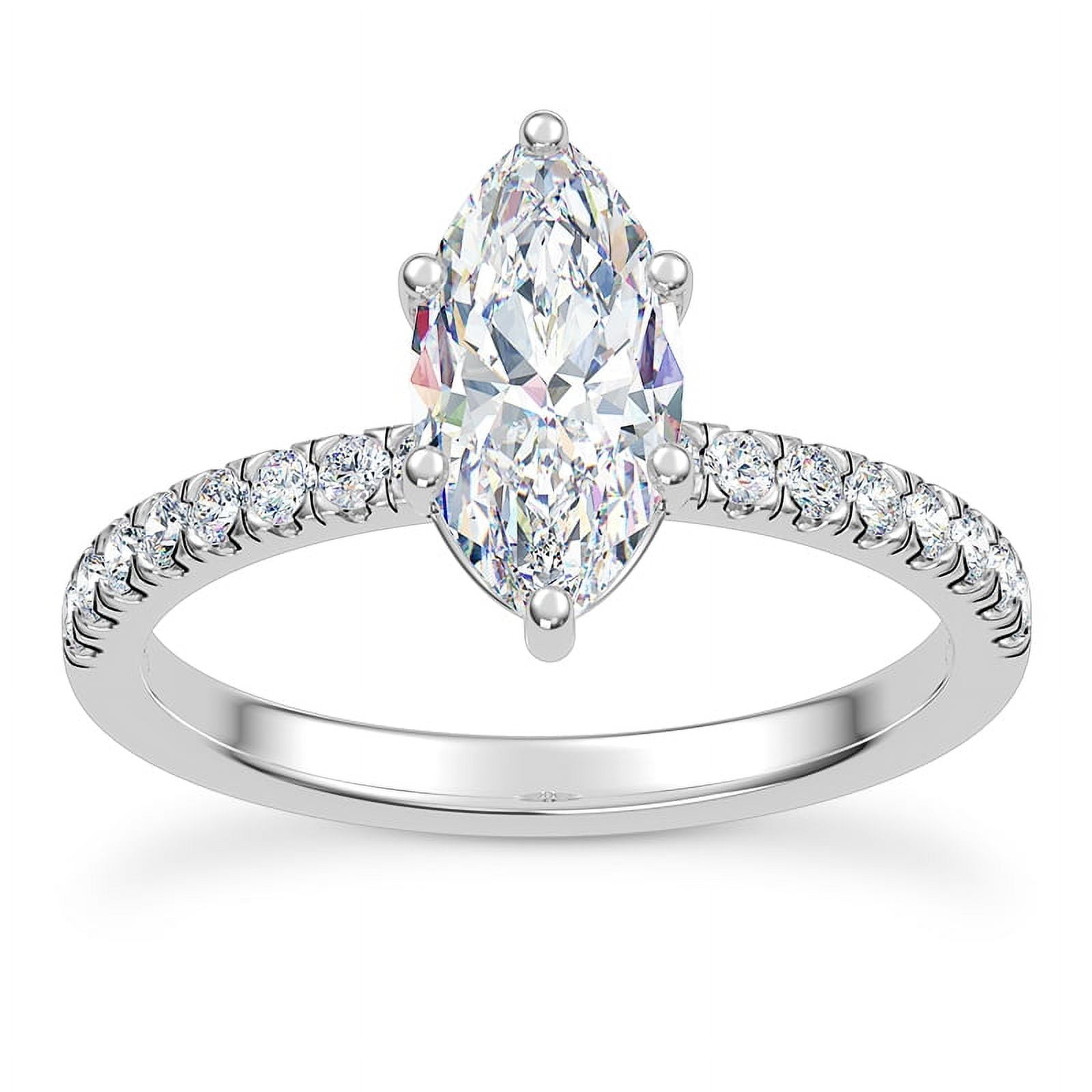 Starlight Jewelry 2.24 Ct Marquise Cut Moissanite Engagement Ring - Lab ...