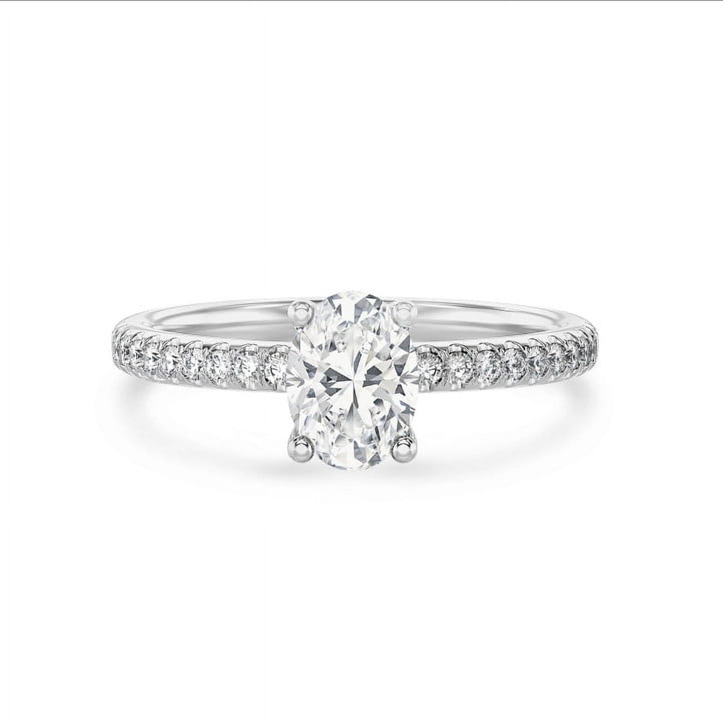 Starlight Jewelry Oval Cut Moissanite 1.81 Ct Moissanite Ring - 14K ...