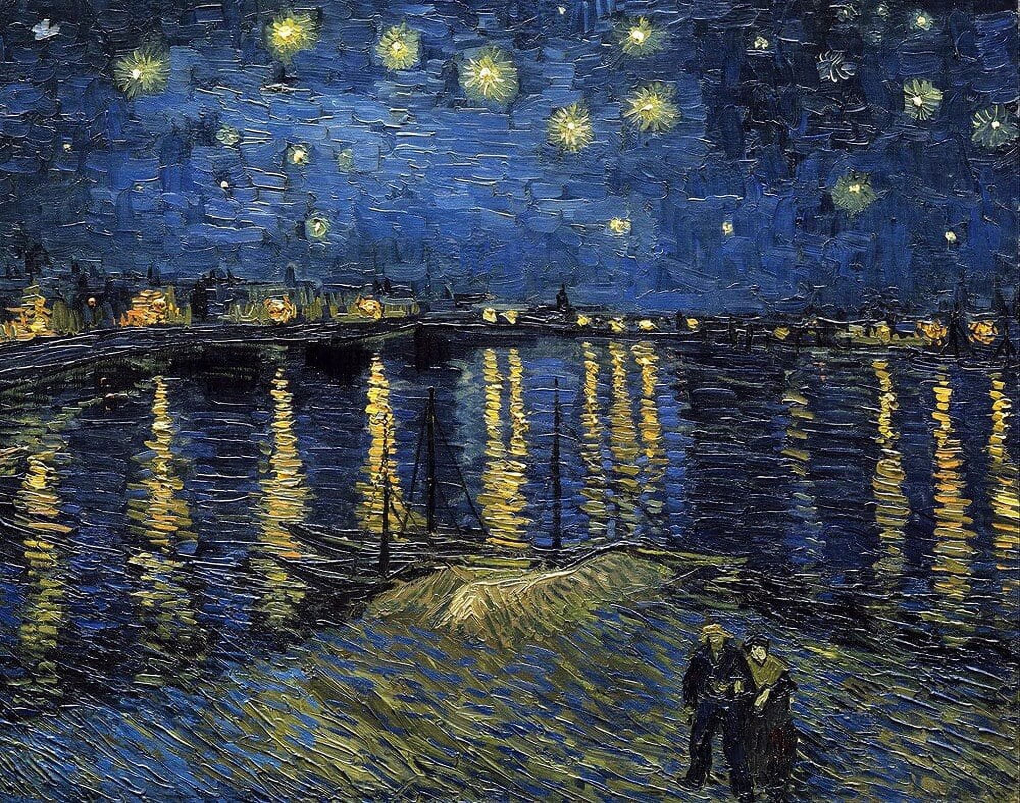 Starlight Over The Rhone by Vincent Van Gogh - Laminated Art Print Mini ...