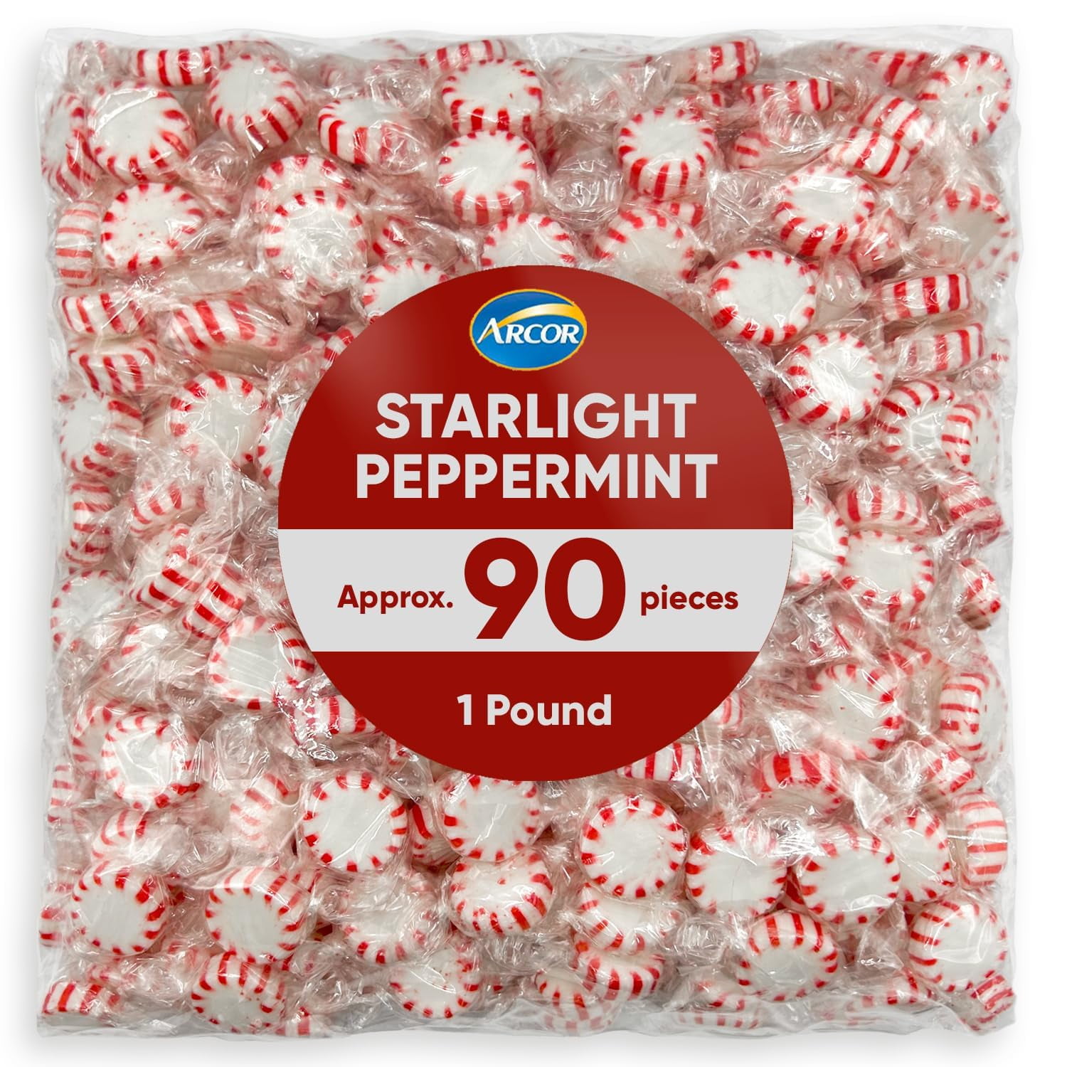 Starlight Peppermint Candy Bulk BCF26 - 1 Pound Approx 90 Candies ...