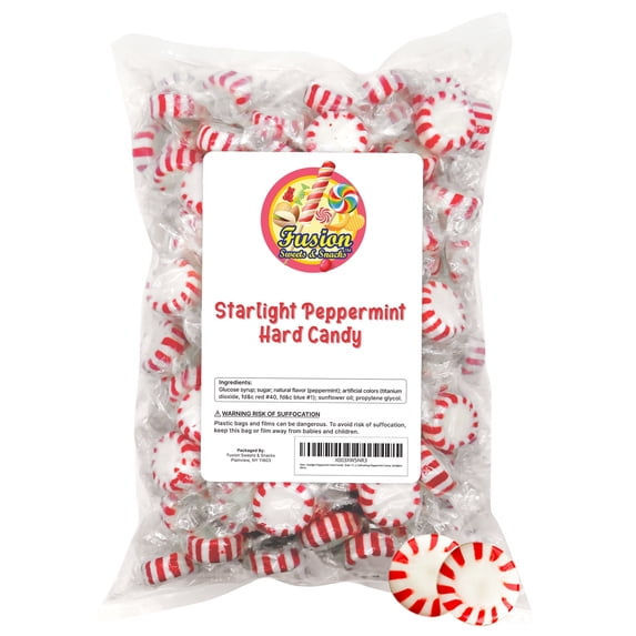 Fusion Sweets And Snacks Starlight Peppermint Hard Candy, Bulk 2 Pounds ...