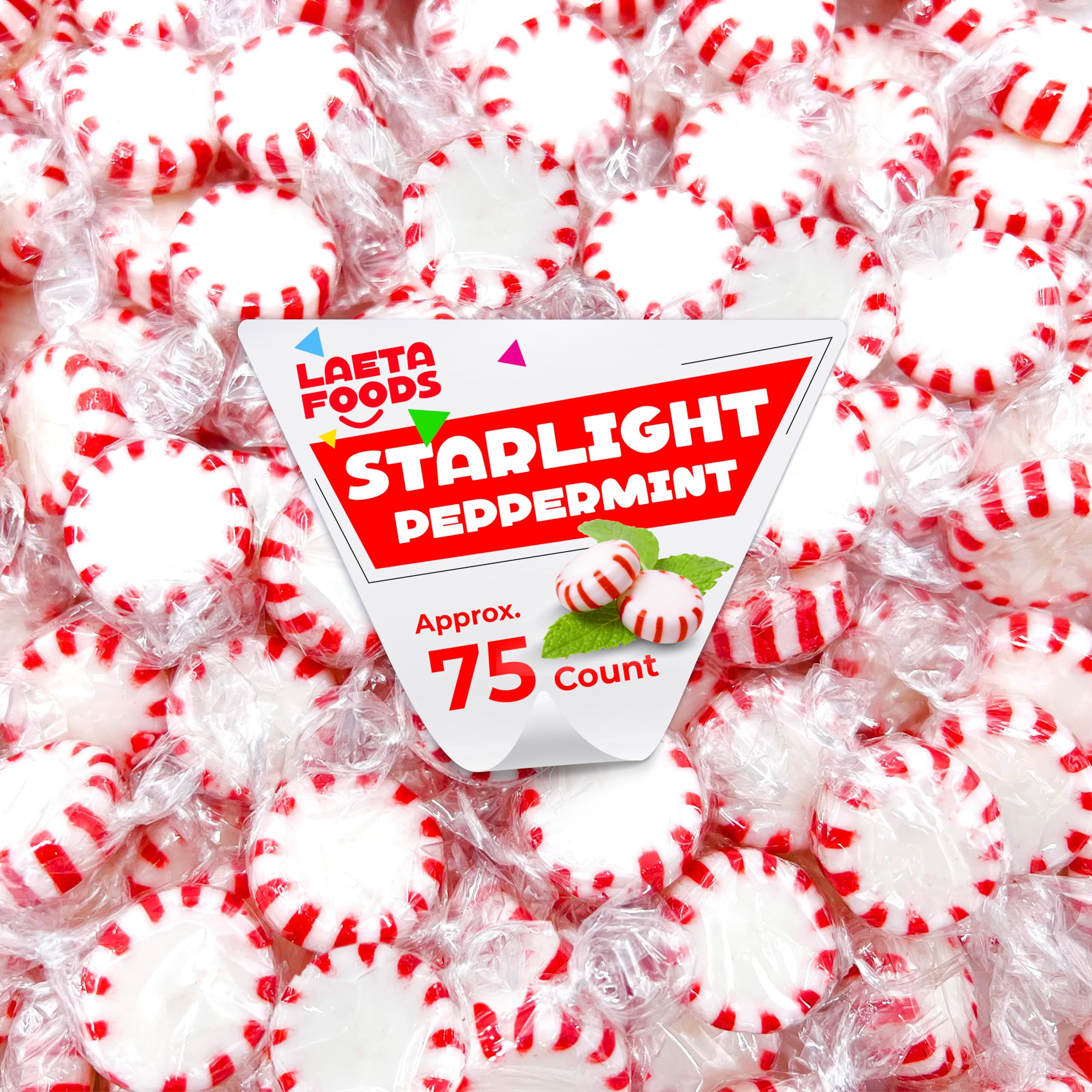 Starlight Peppermint Mints | BCF26 1 Pound Bag - Approx. 75 Count ...