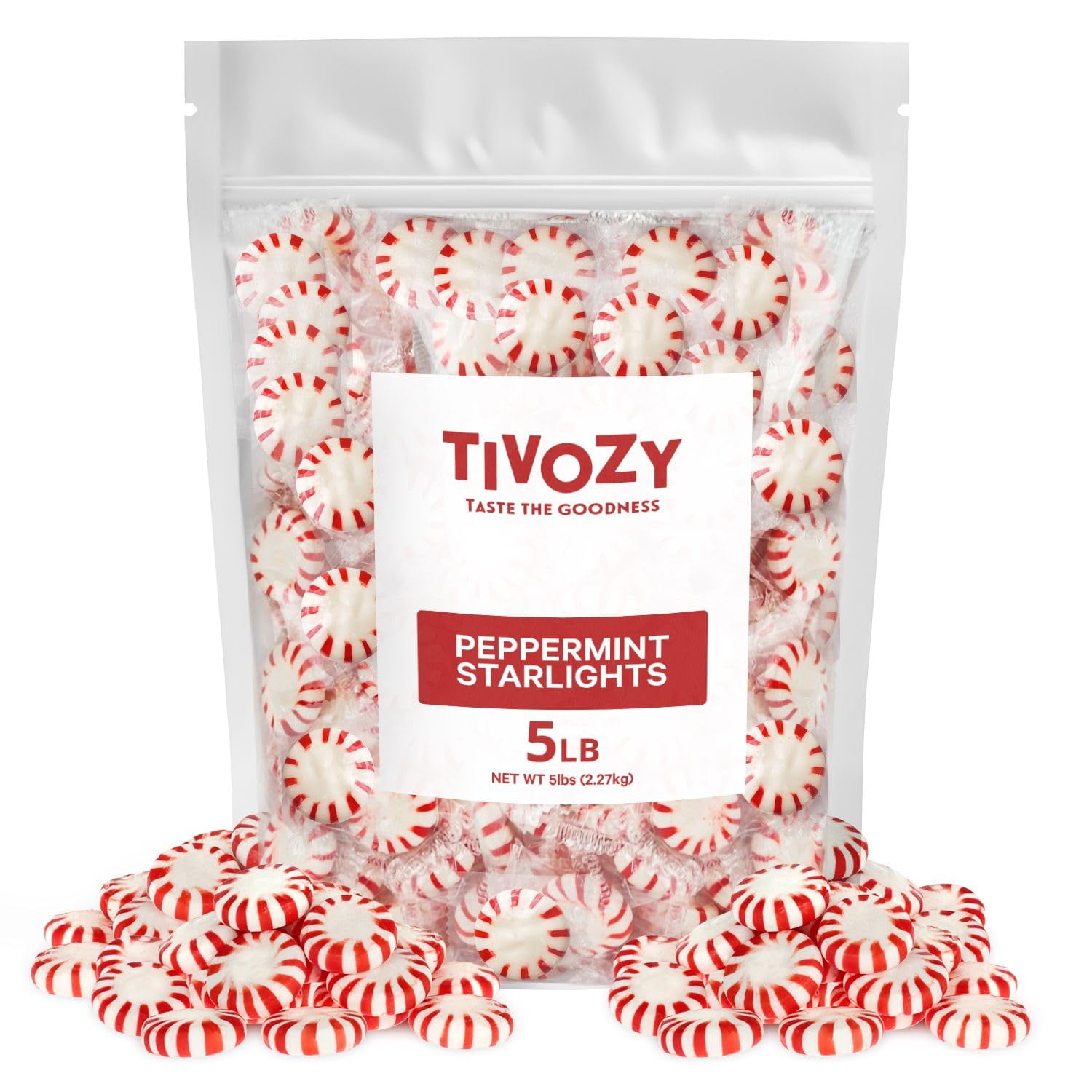 Starlight Peppermints Individually Wrapped BCF26 Candy, 5 Pound Bulk ...