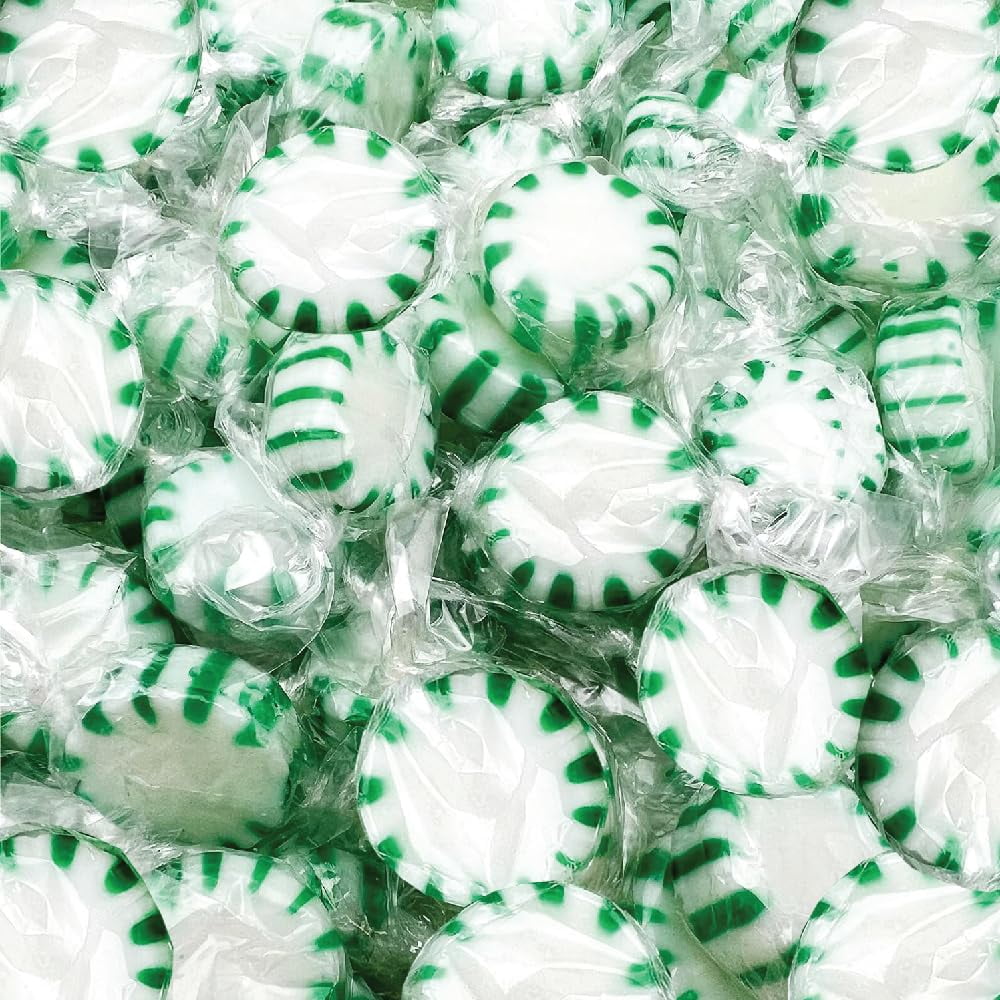 Starlight Spearmint Mints - BCF26 3 Pound Bulk Pack - Hard Candy - Individually Wrapped Candy ...