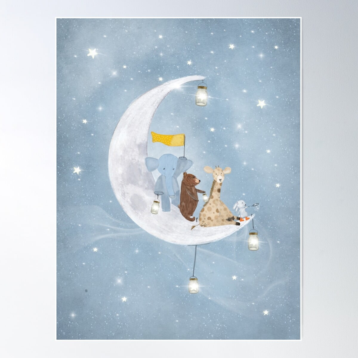 Starlight Wishes For You Poster Wall Art, Modern Wall Decor For Living ...