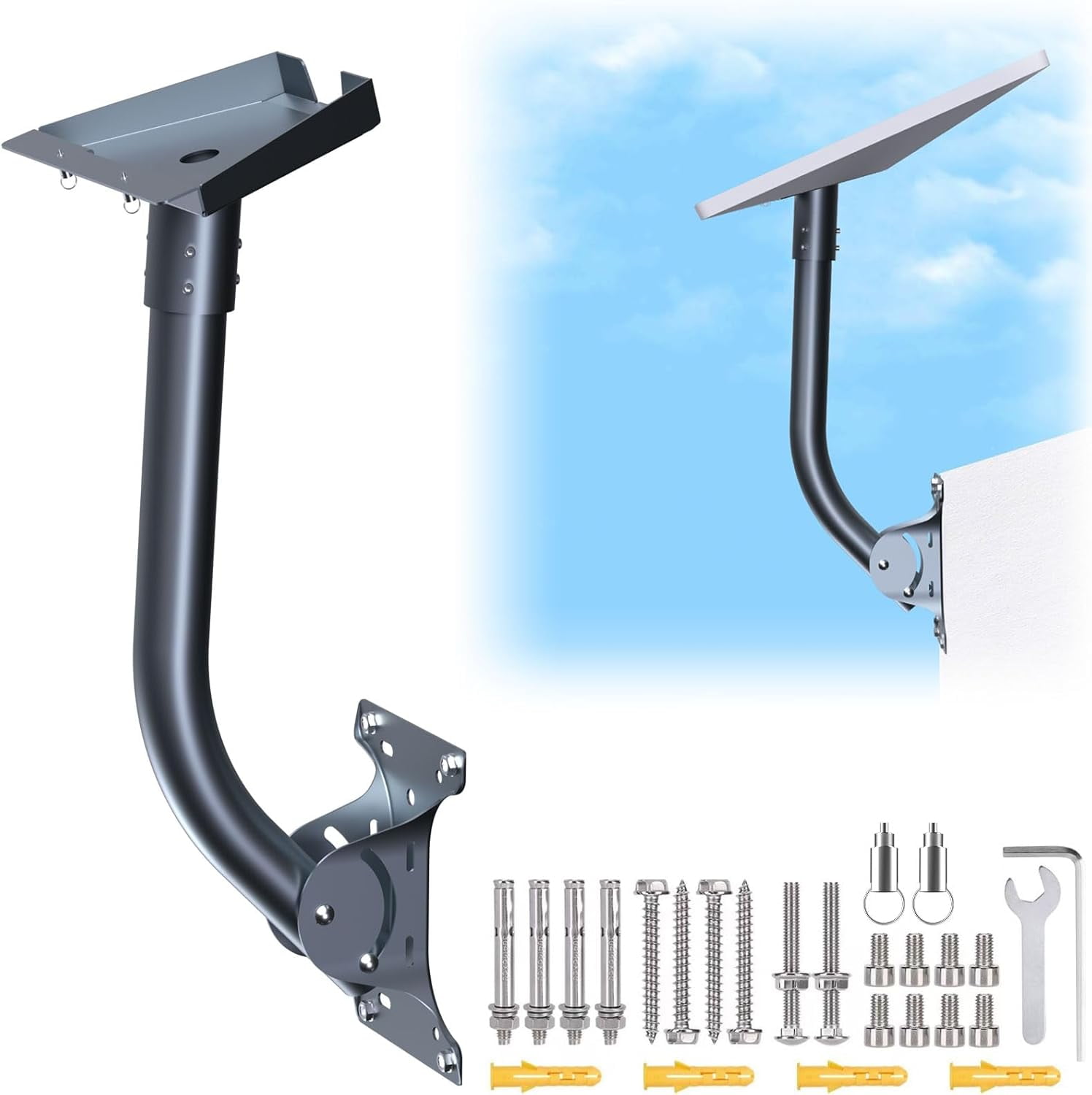 Starlink Gen 3 Mount, 360°Rotatable Mounting Kit for Wall/Roof/Pole ...
