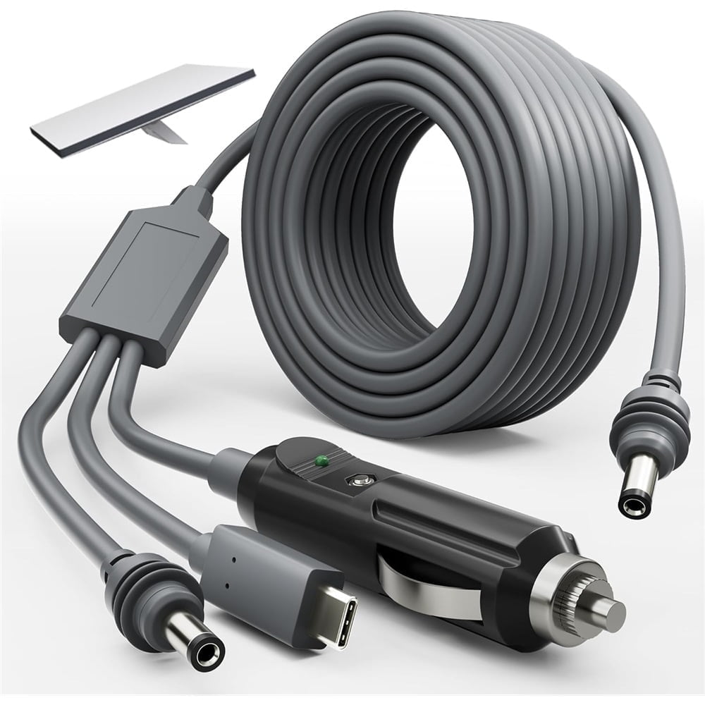 Starlink Mini 3 in 1 DC Power Cable 16.4FT, 100W USB C 12-24V Cigarette ...