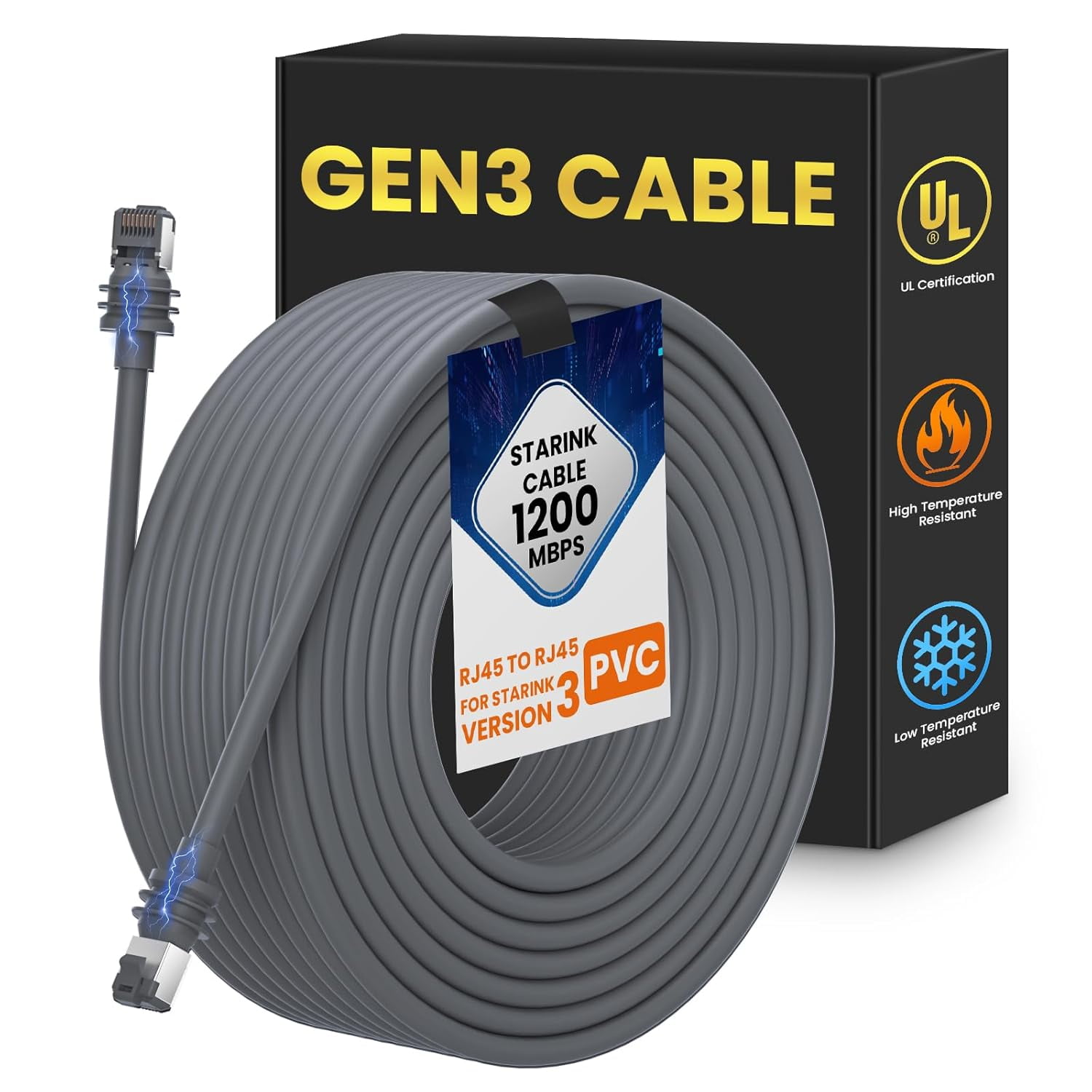 Starlink gen 3 Cable,9.8FT/3M Starlink Extension Ethernet Cable ...